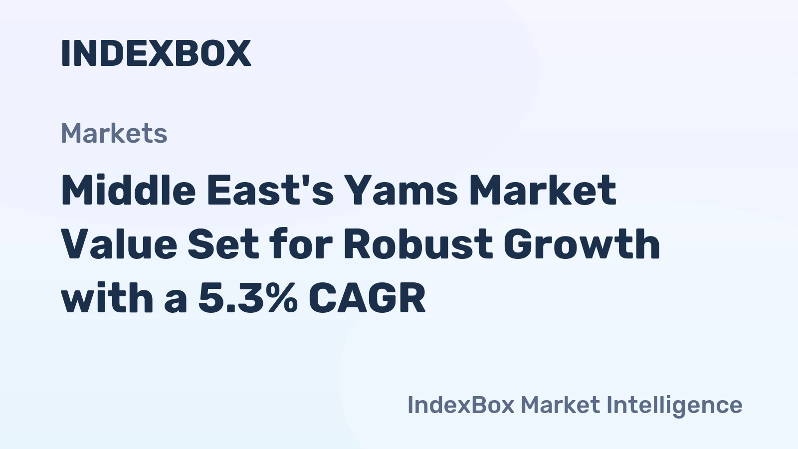 Middle East's Yams Market Value Set for Robust Growth with a 5.3% CAGR
