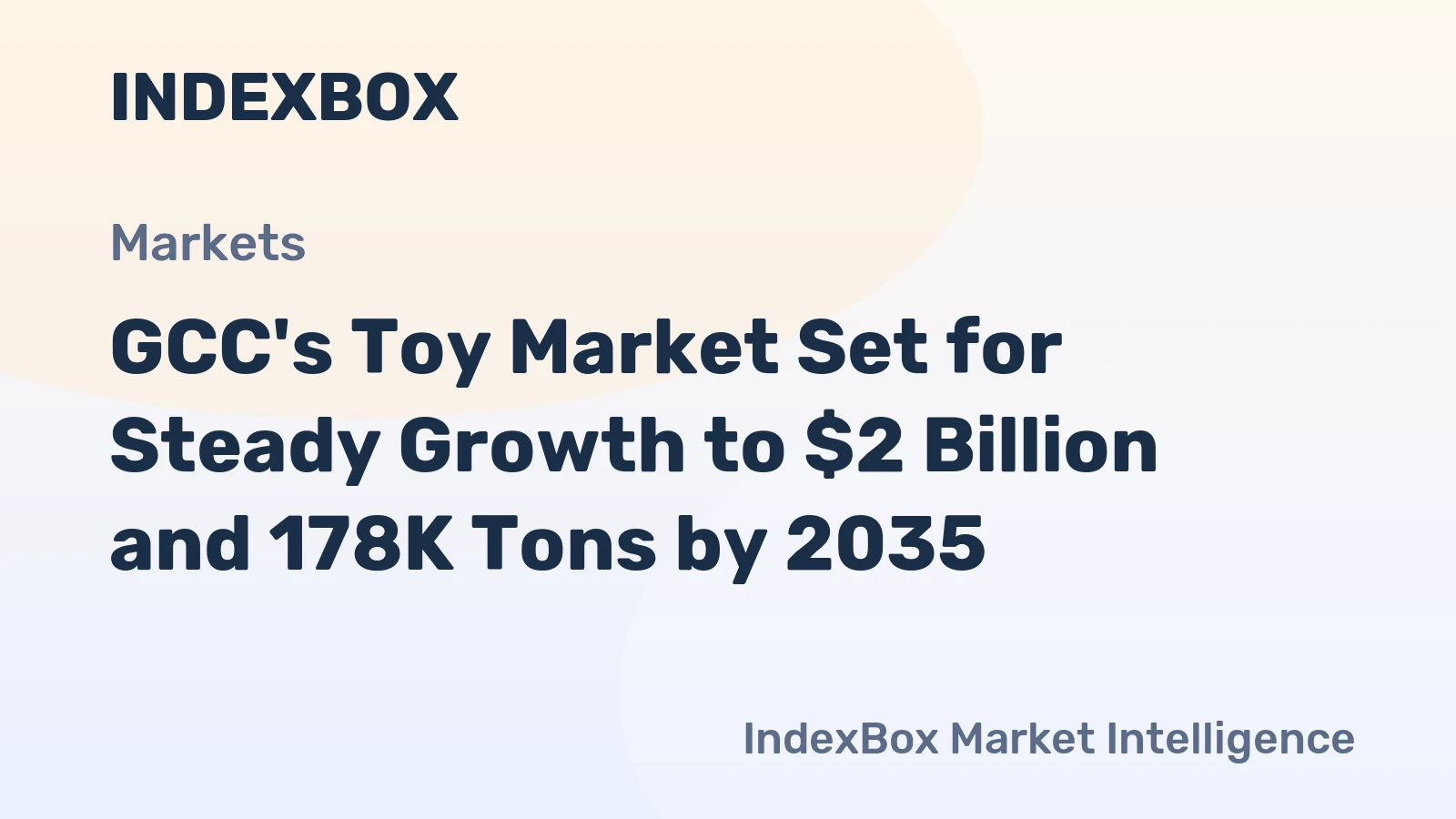 GCC's Toy Market Set for Steady Growth to $2 Billion and 178K Tons by 2035