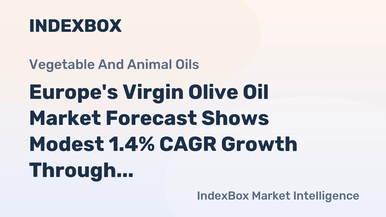 Europe's Virgin Olive Oil Market Forecast Shows Modest 1.4% CAGR Growth Through 2035