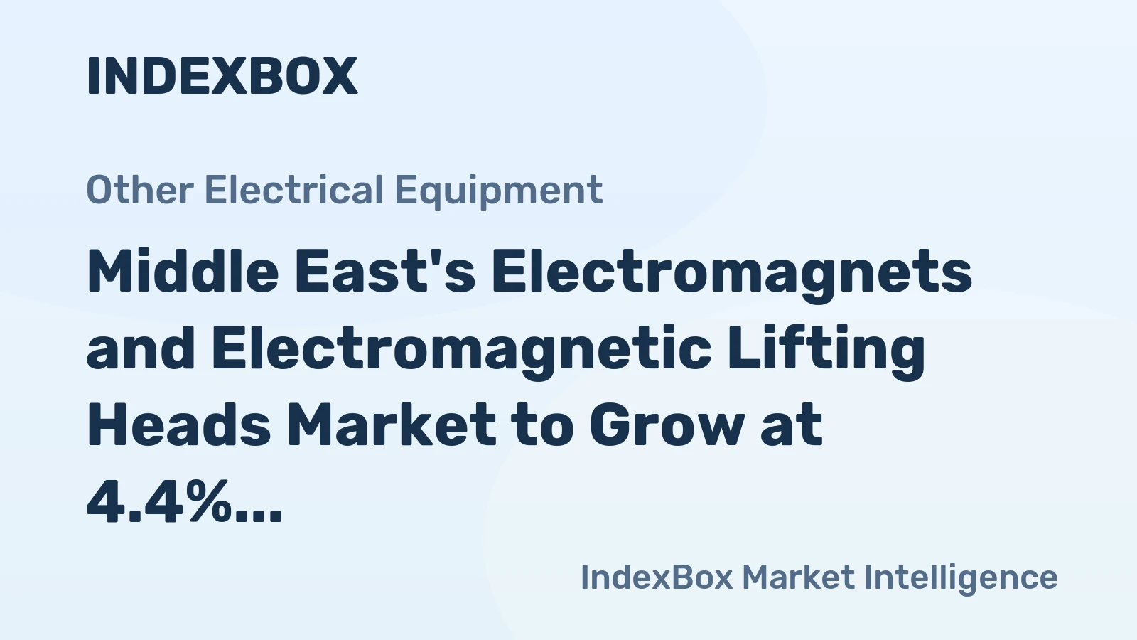 Middle East's Electromagnets and Electromagnetic Lifting Heads Market to Grow at 4.4% CAGR through 2035