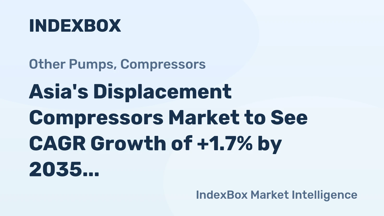 Asia's Displacement Compressors Market to See CAGR Growth of +1.7% by 2035