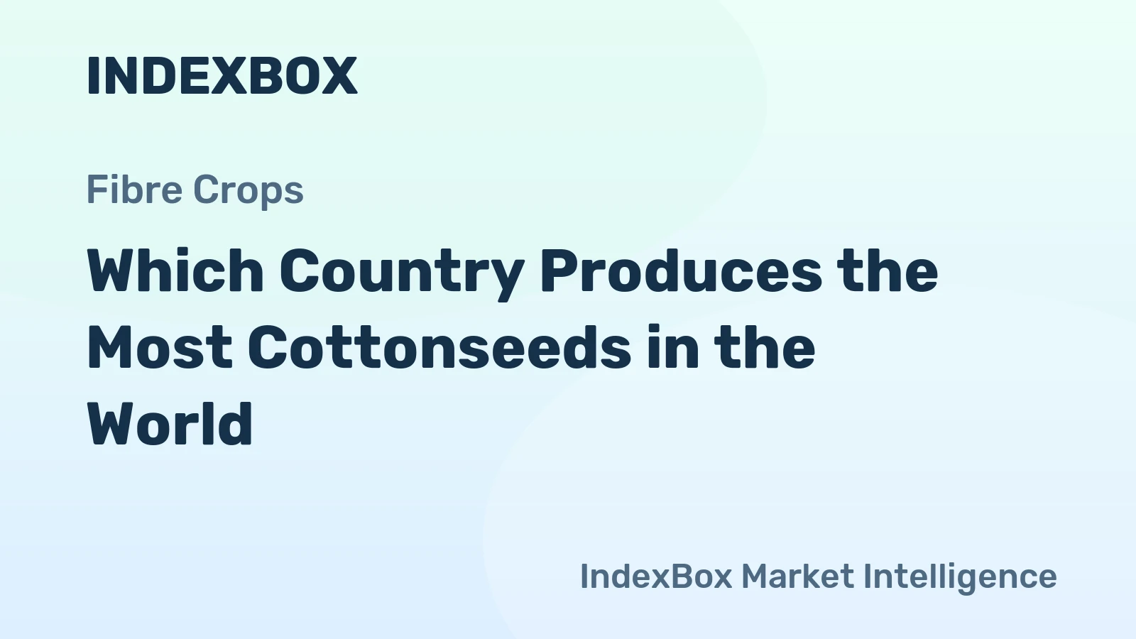 Which Country Produces the Most Cottonseeds in the World?