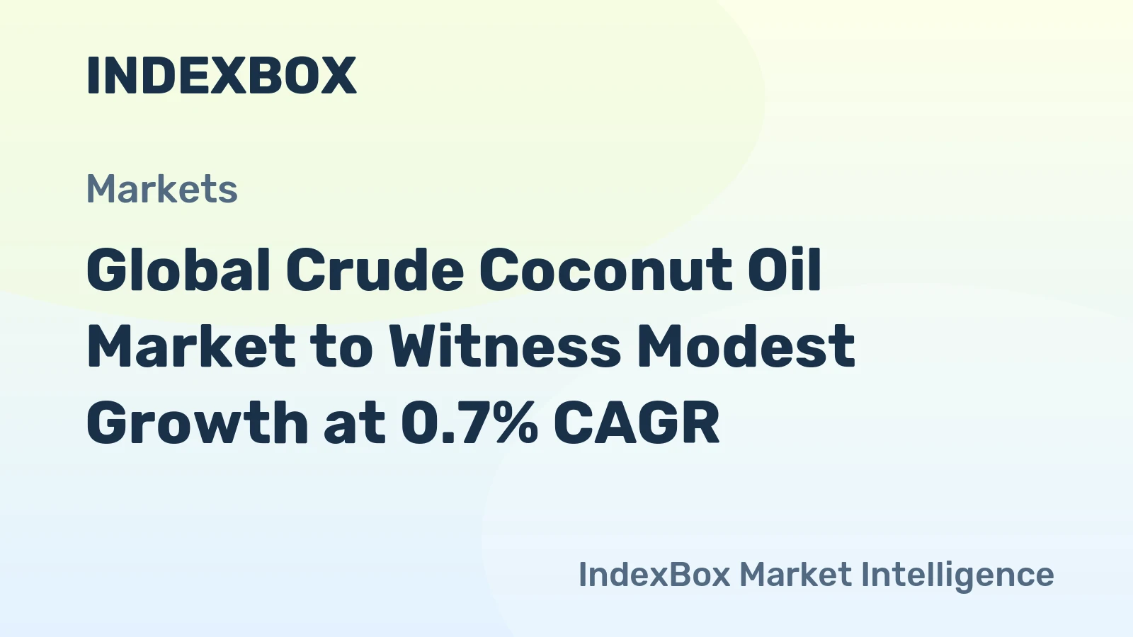 Global Crude Coconut Oil Market to Witness Modest Growth at 0.7% CAGR