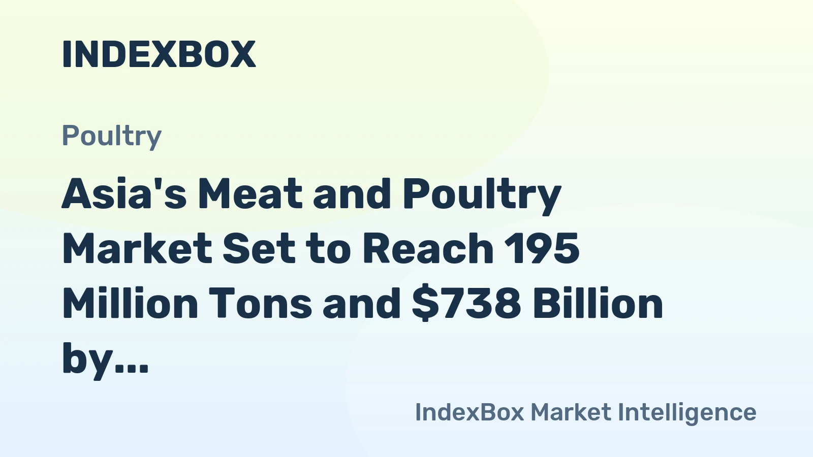 Asia's Meat and Poultry Market Set to Reach 195 Million Tons and $738 Billion by 2035