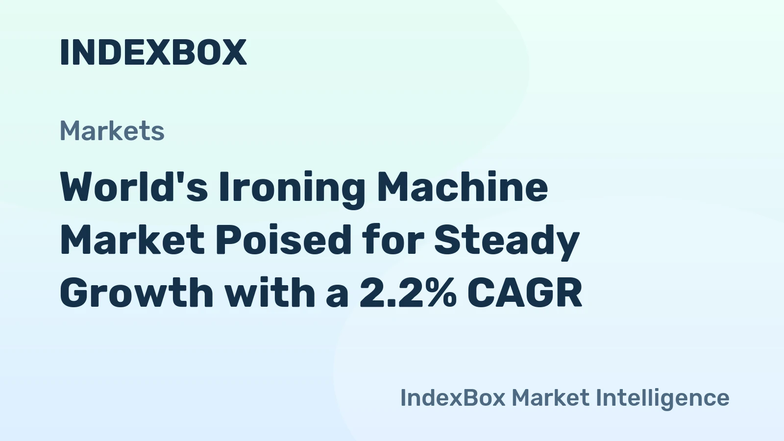 World's Ironing Machine Market Poised for Steady Growth with a 2.2% CAGR