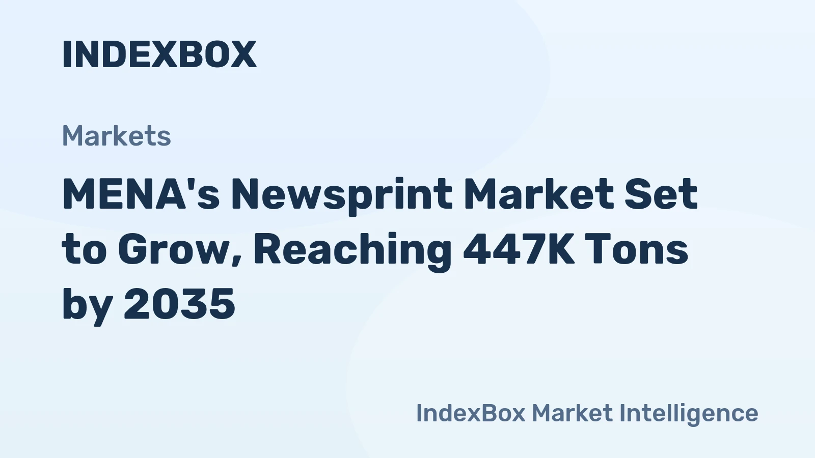 MENA's Newsprint Market Set to Grow, Reaching 447K Tons by 2035