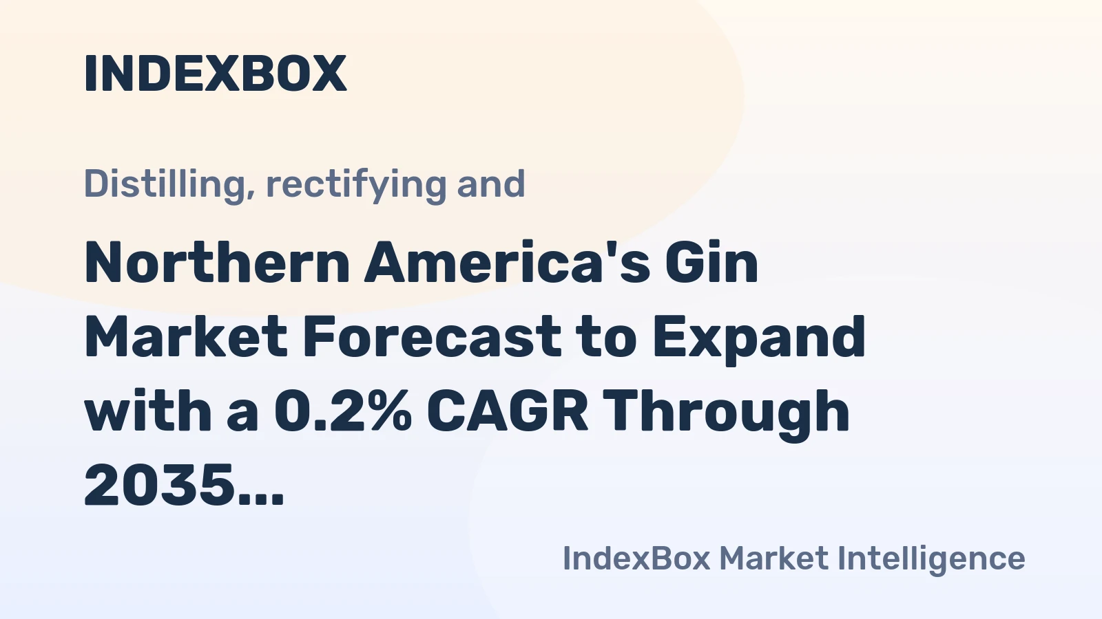 Northern America's Gin Market Forecast to Expand with a 0.2% CAGR Through 2035
