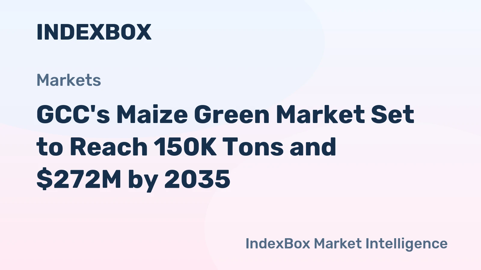 GCC's Maize Green Market Set to Reach 150K Tons and $272M by 2035
