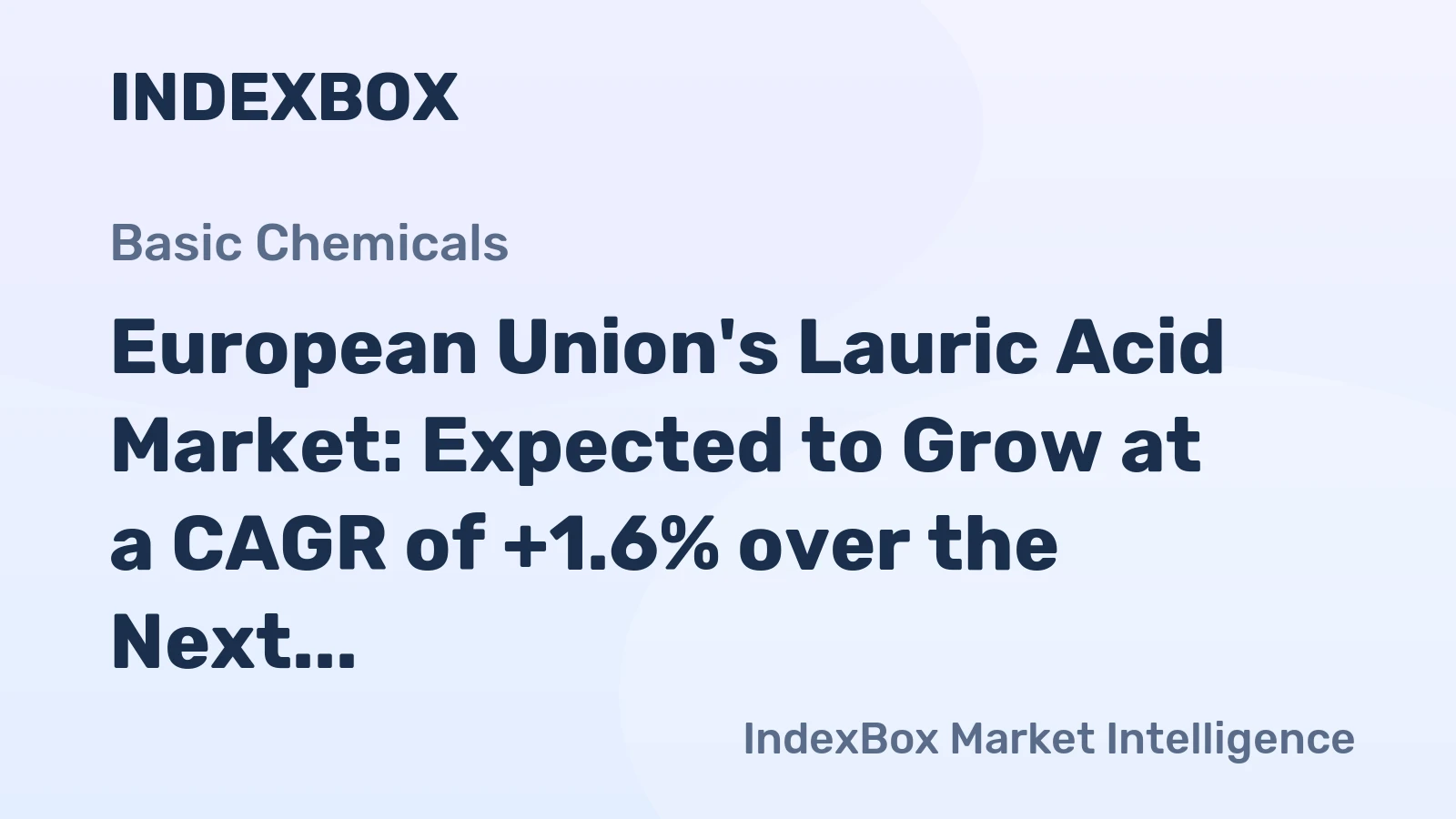 European Union's Lauric Acid Market: Expected to Grow at a CAGR of +1.6% over the Next Decade