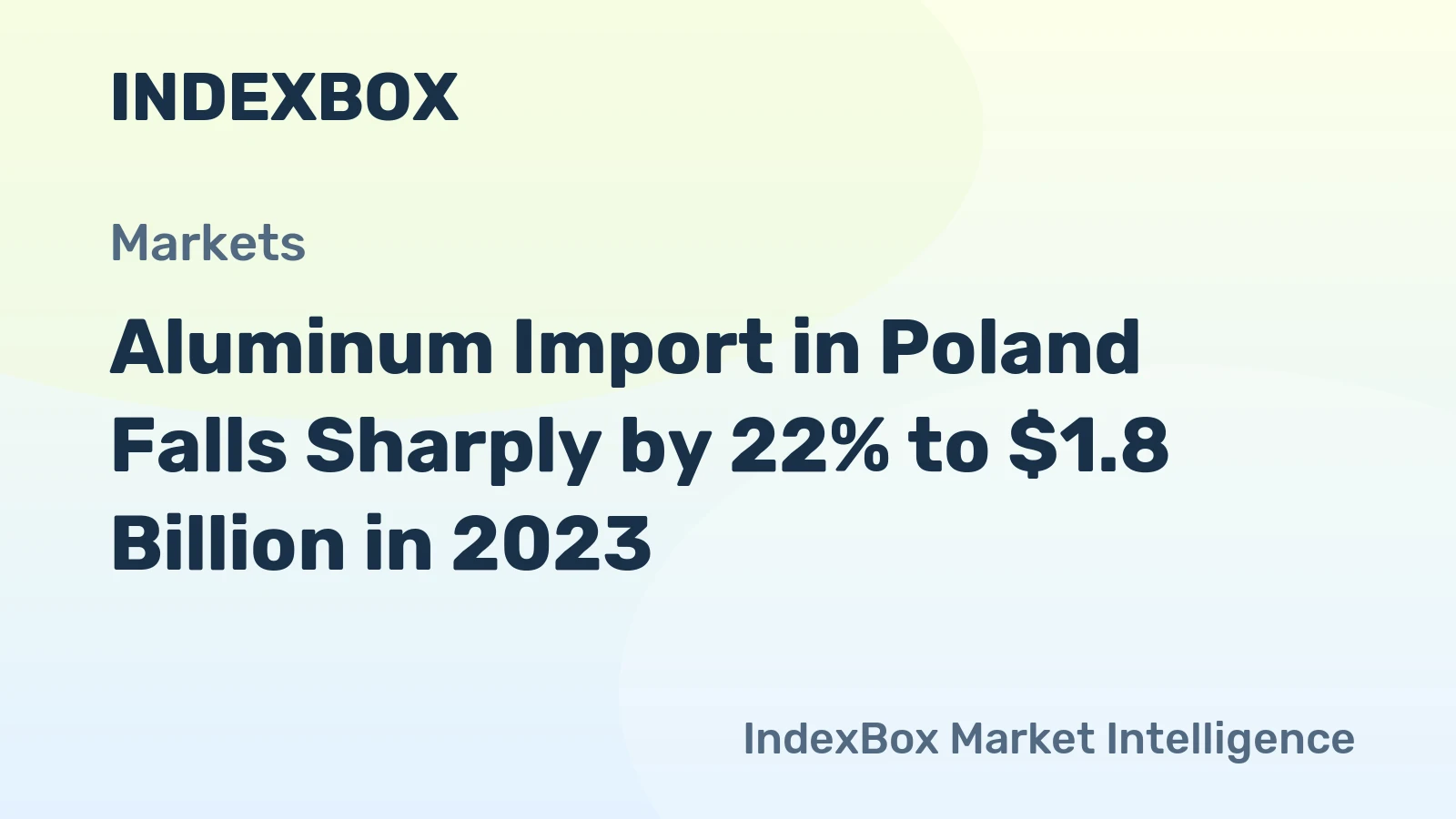 Aluminum Import in Poland Falls Sharply by 22% to $1.8 Billion in 2023