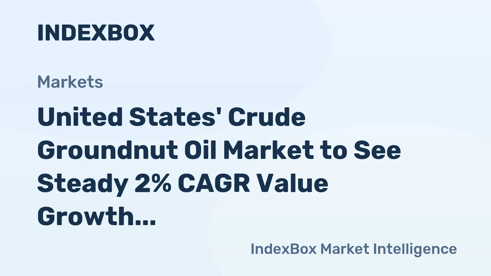 United States' Crude Groundnut Oil Market to See Steady 2% CAGR Value Growth Through 2035
