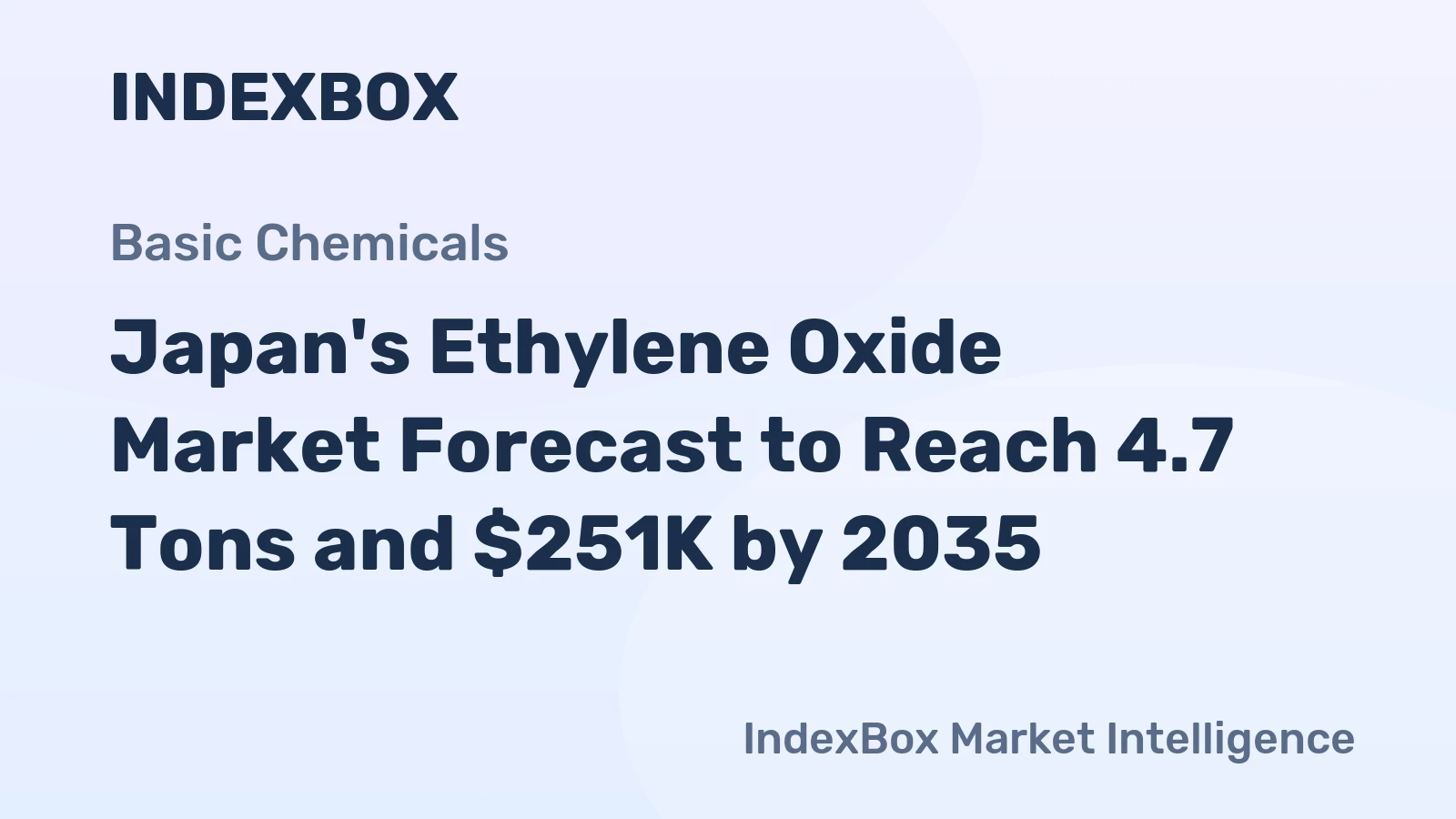 Japan's Ethylene Oxide Market Forecast to Reach 4.7 Tons and $251K by 2035