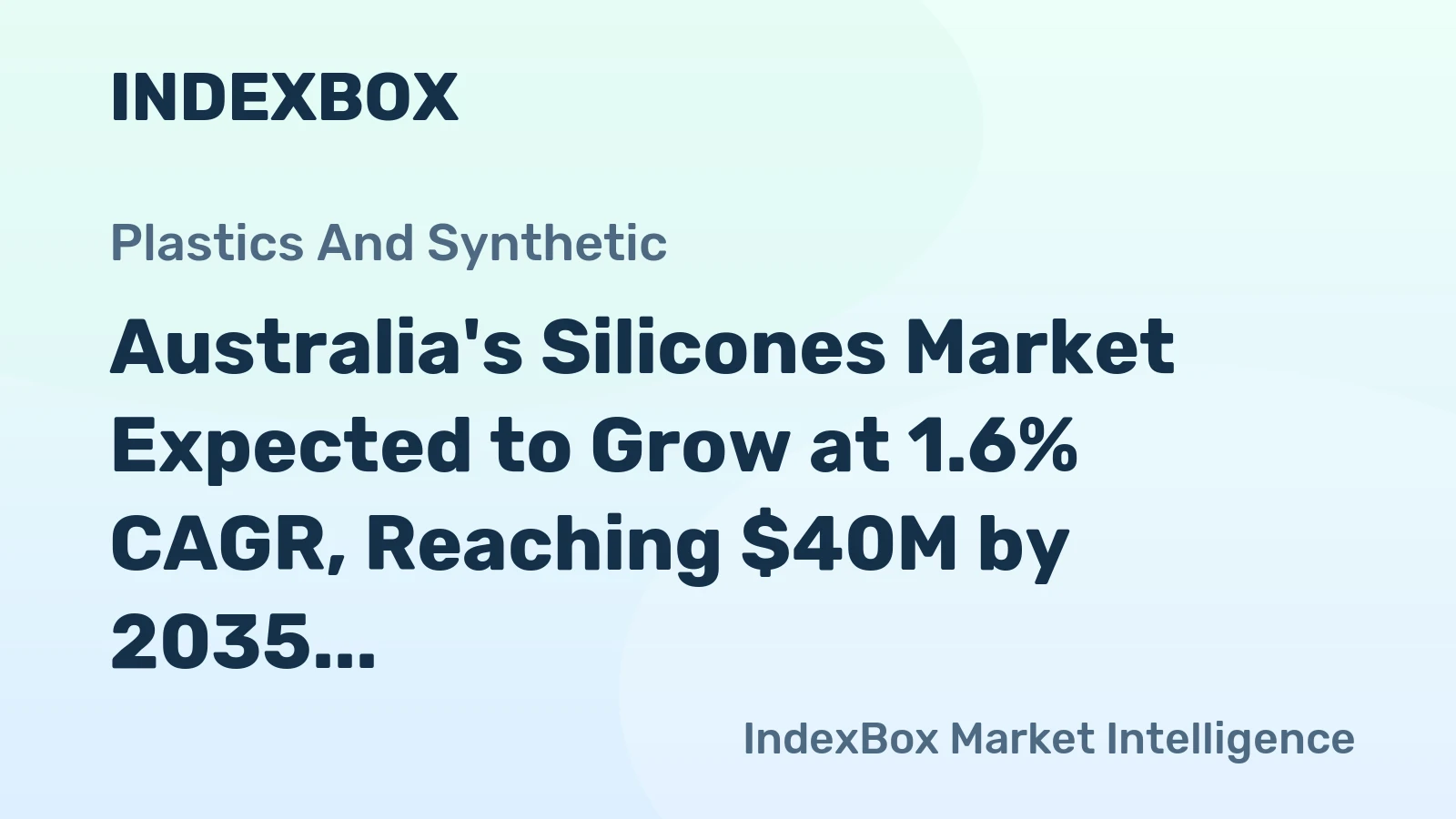 Australia's Silicones Market Expected to Grow at 1.6% CAGR, Reaching $40M by 2035