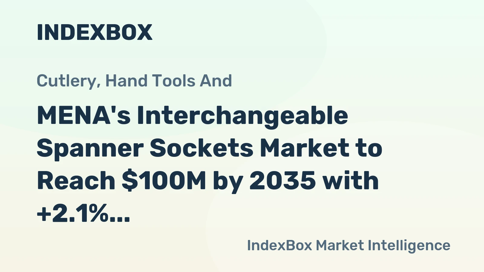 MENA's Interchangeable Spanner Sockets Market to Reach $100M by 2035 with +2.1% CAGR