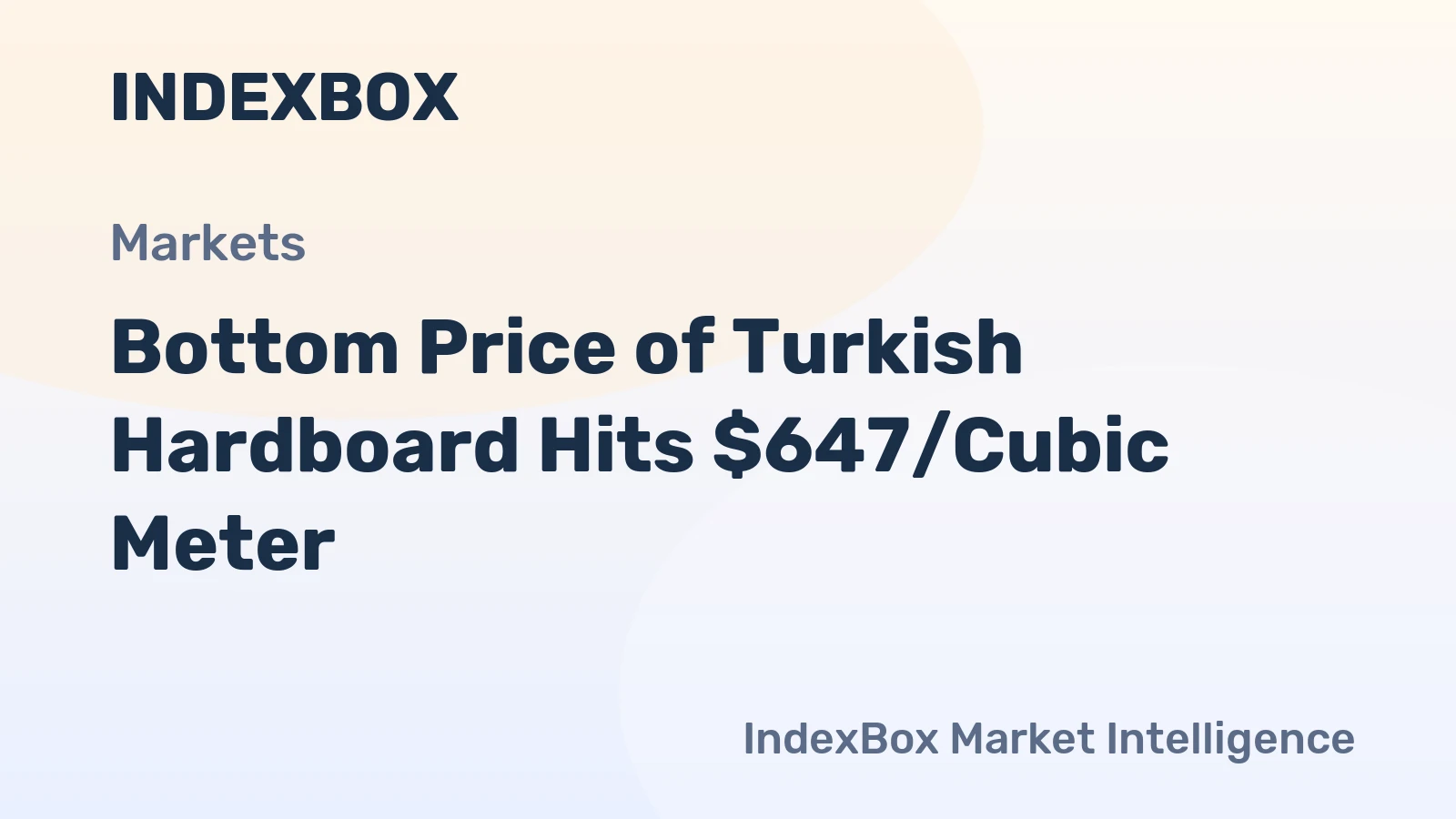 Bottom Price of Turkish Hardboard Hits $647/Cubic Meter