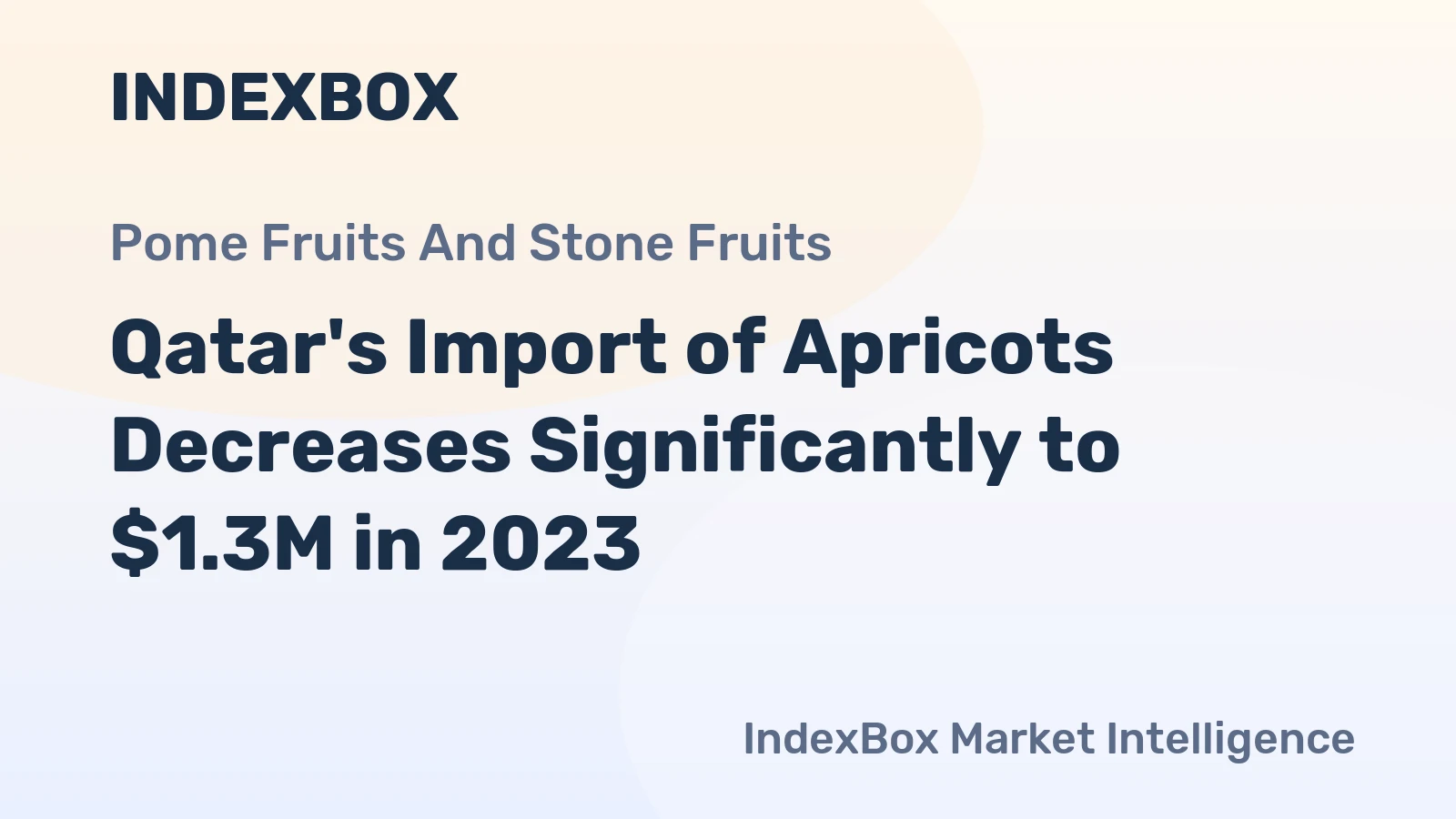 Qatar's Import of Apricots Decreases Significantly to $1.3M in 2023