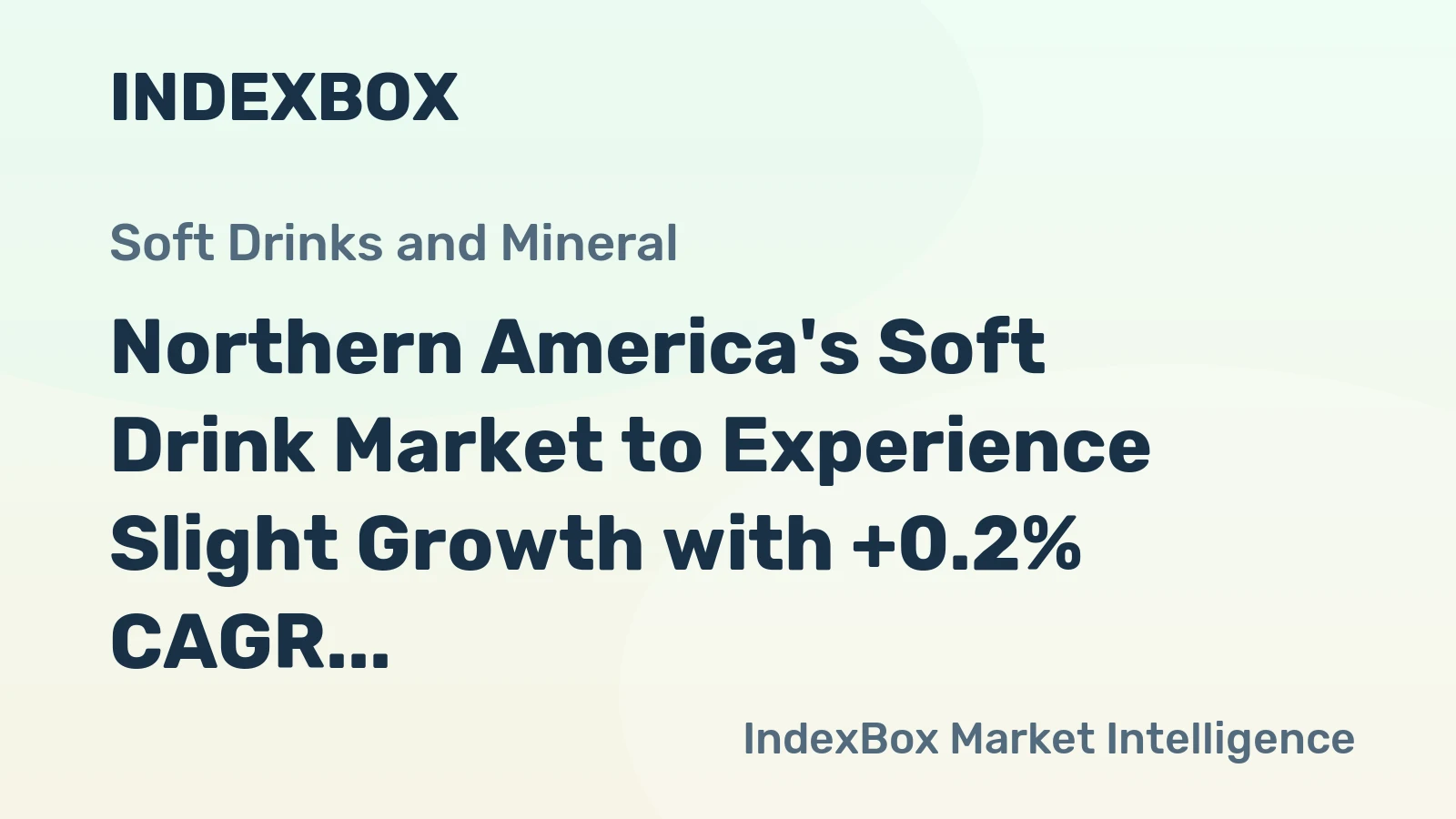 Northern America's Soft Drink Market to Experience Slight Growth with +0.2% CAGR