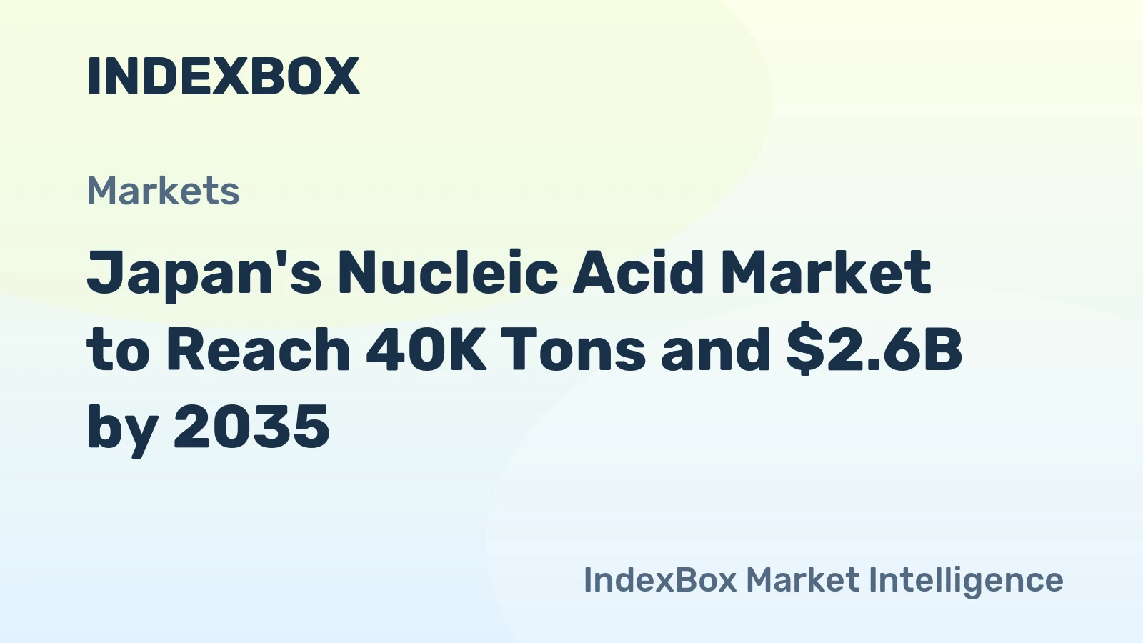 Japan's Nucleic Acid Market to Reach 40K Tons and $2.6B by 2035