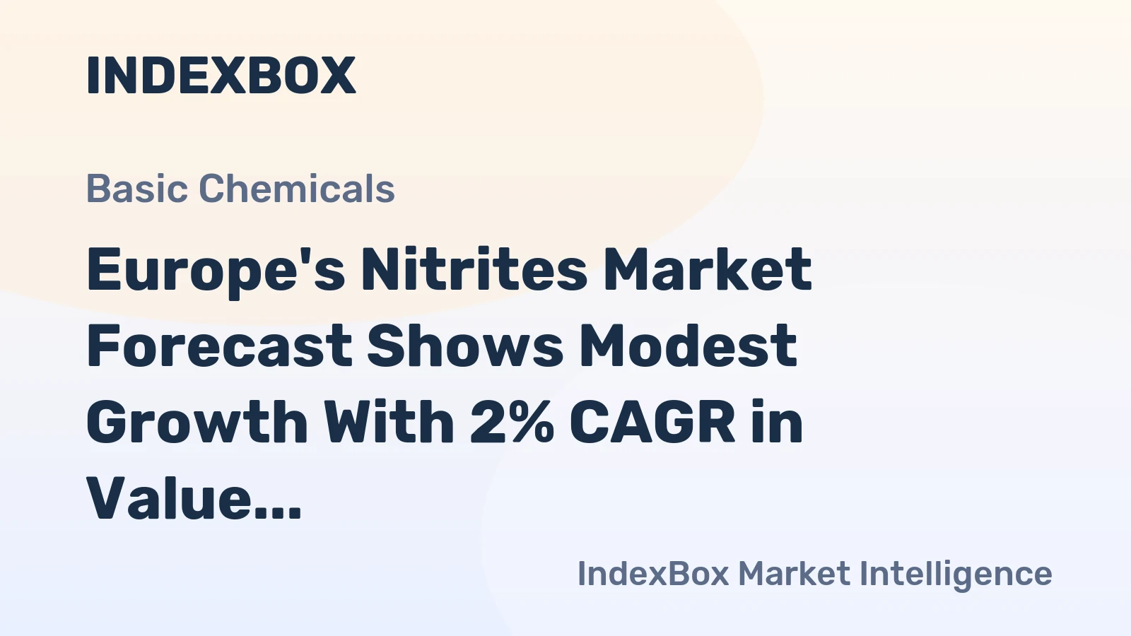 Europe's Nitrites Market Forecast Shows Modest Growth With 2% CAGR in Value Through 2035
