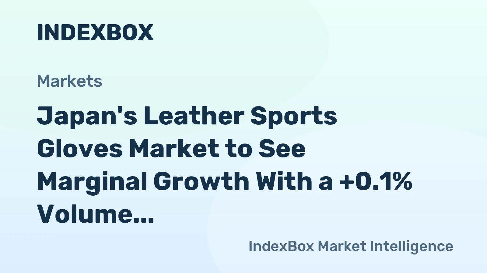 Japan's Leather Sports Gloves Market to See Marginal Growth With a +0.1% Volume CAGR Through 2035