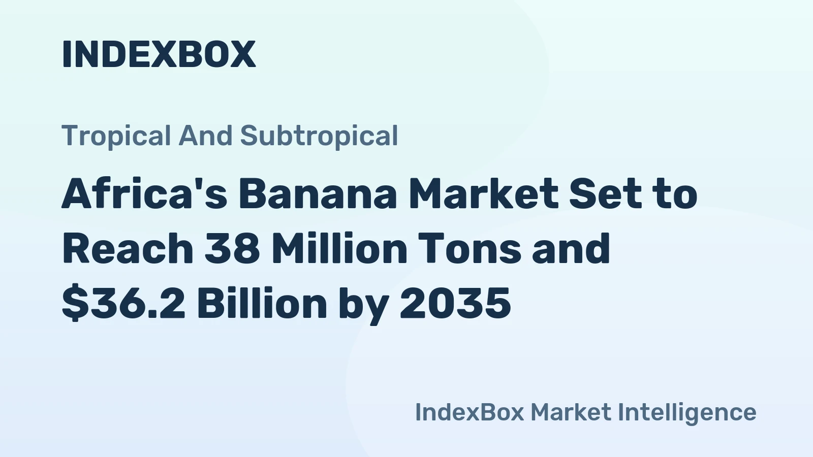 Africa's Banana Market Set to Reach 38 Million Tons and $36.2 Billion by 2035