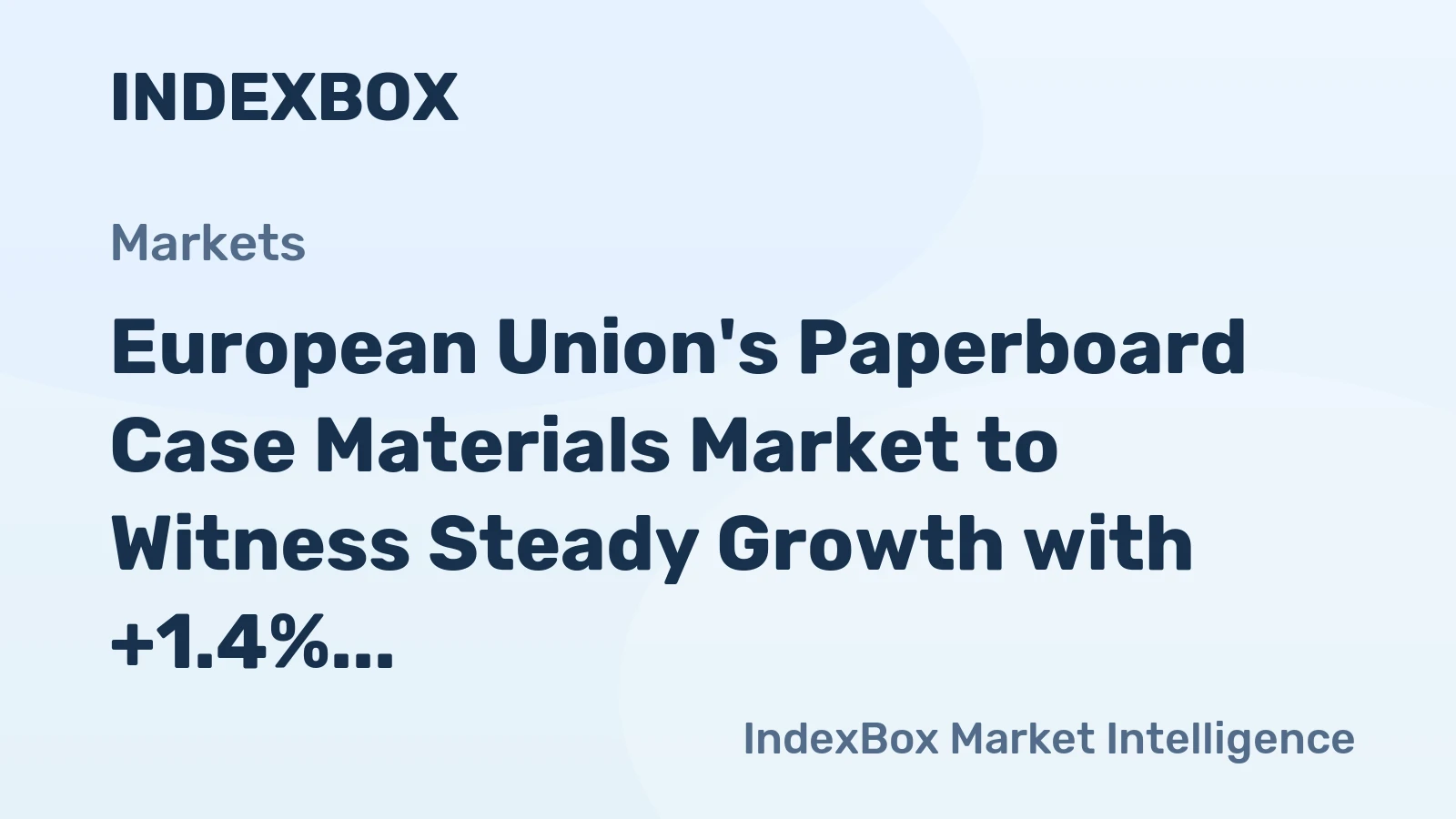 European Union's Paperboard Case Materials Market to Witness Steady Growth with +1.4% CAGR from 2024 to 2035