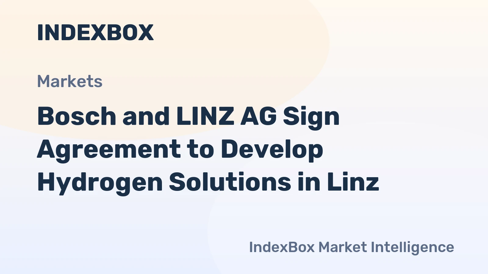 Bosch and LINZ AG Sign Agreement to Develop Hydrogen Solutions in Linz
