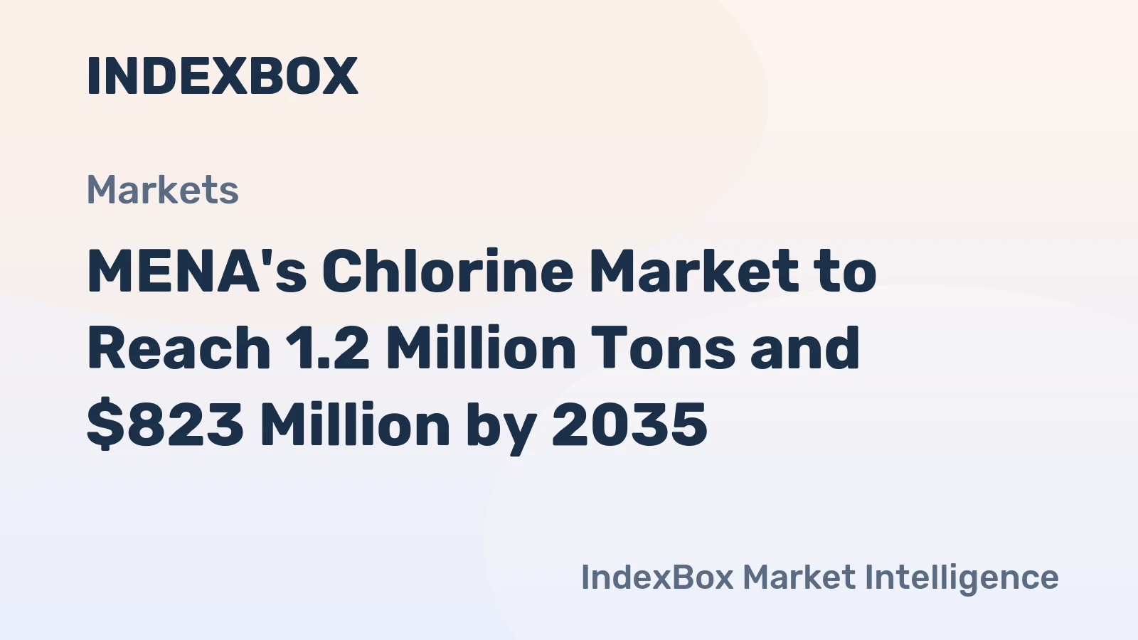 MENA's Chlorine Market to Reach 1.2 Million Tons and $823 Million by 2035
