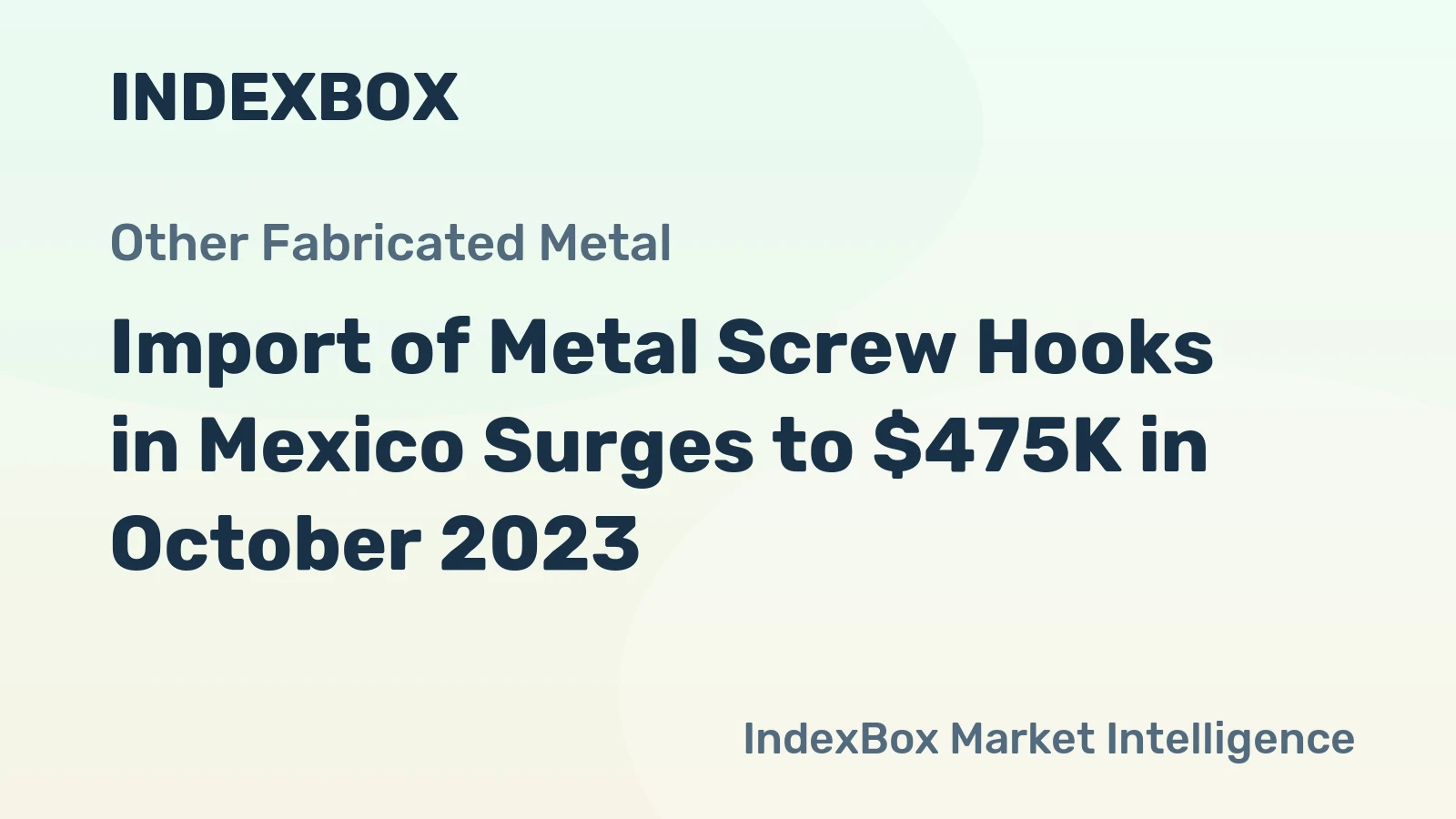 Import of Metal Screw Hooks in Mexico Surges to $475K in October 2023