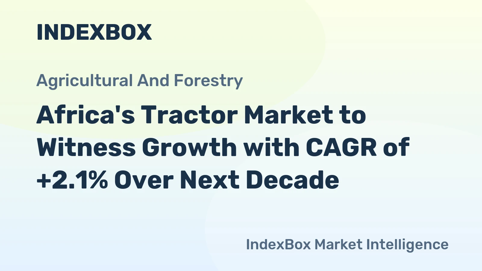 Africa's Tractor Market to Witness Growth with CAGR of +2.1% Over Next Decade