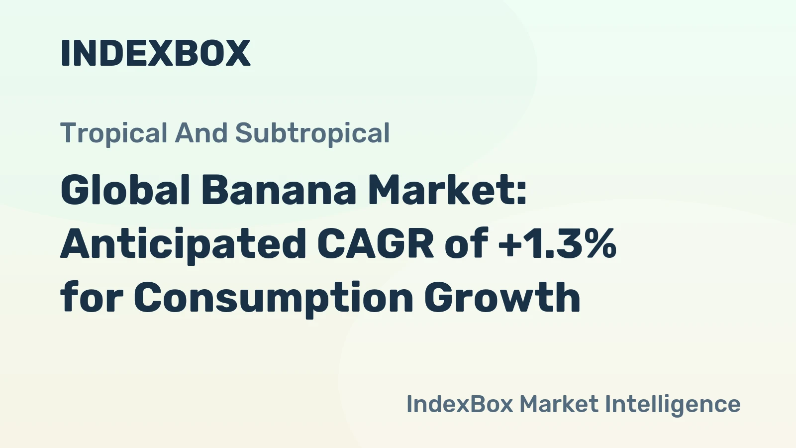 Global Banana Market: Anticipated CAGR of +1.3% for Consumption Growth