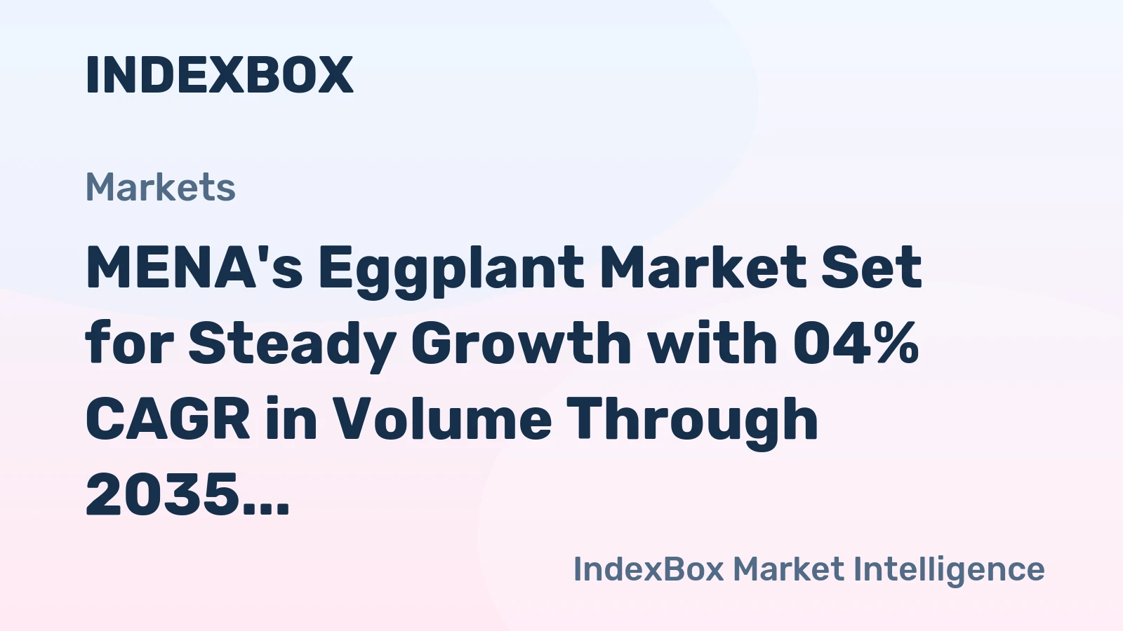 MENA's Eggplant Market Set for Steady Growth with 04% CAGR in Volume Through 2035
