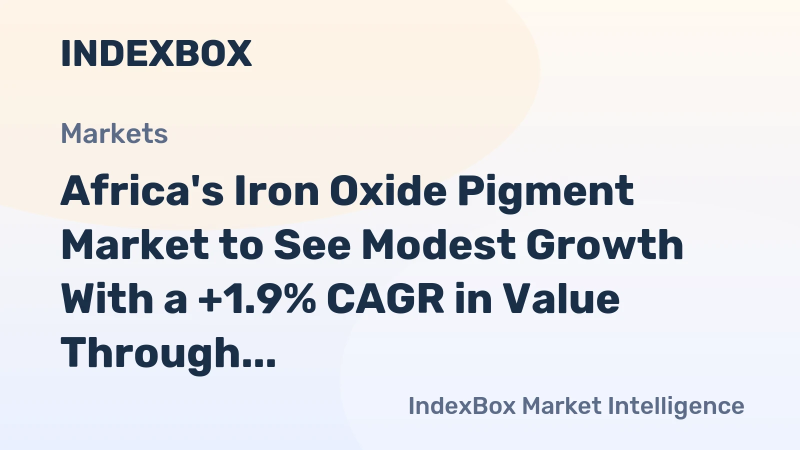Africa's Iron Oxide Pigment Market to See Modest Growth With a +1.9% CAGR in Value Through 2035