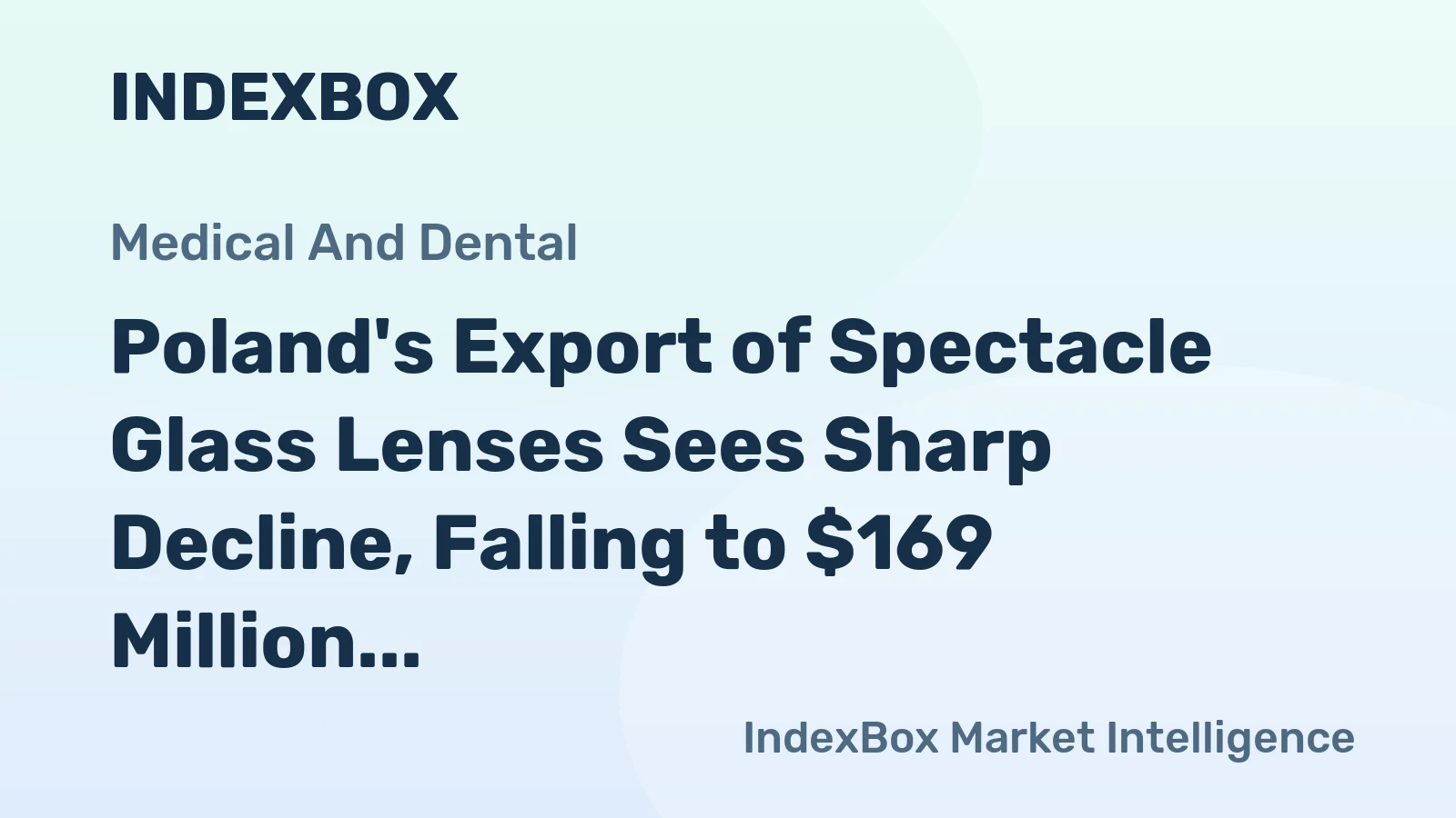Poland's Export of Spectacle Glass Lenses Sees Sharp Decline, Falling to $169 Million in 2024