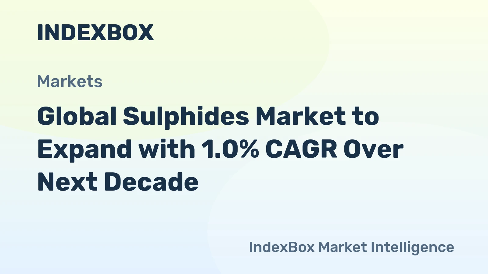 Global Sulphides Market to Expand with 1.0% CAGR Over Next Decade