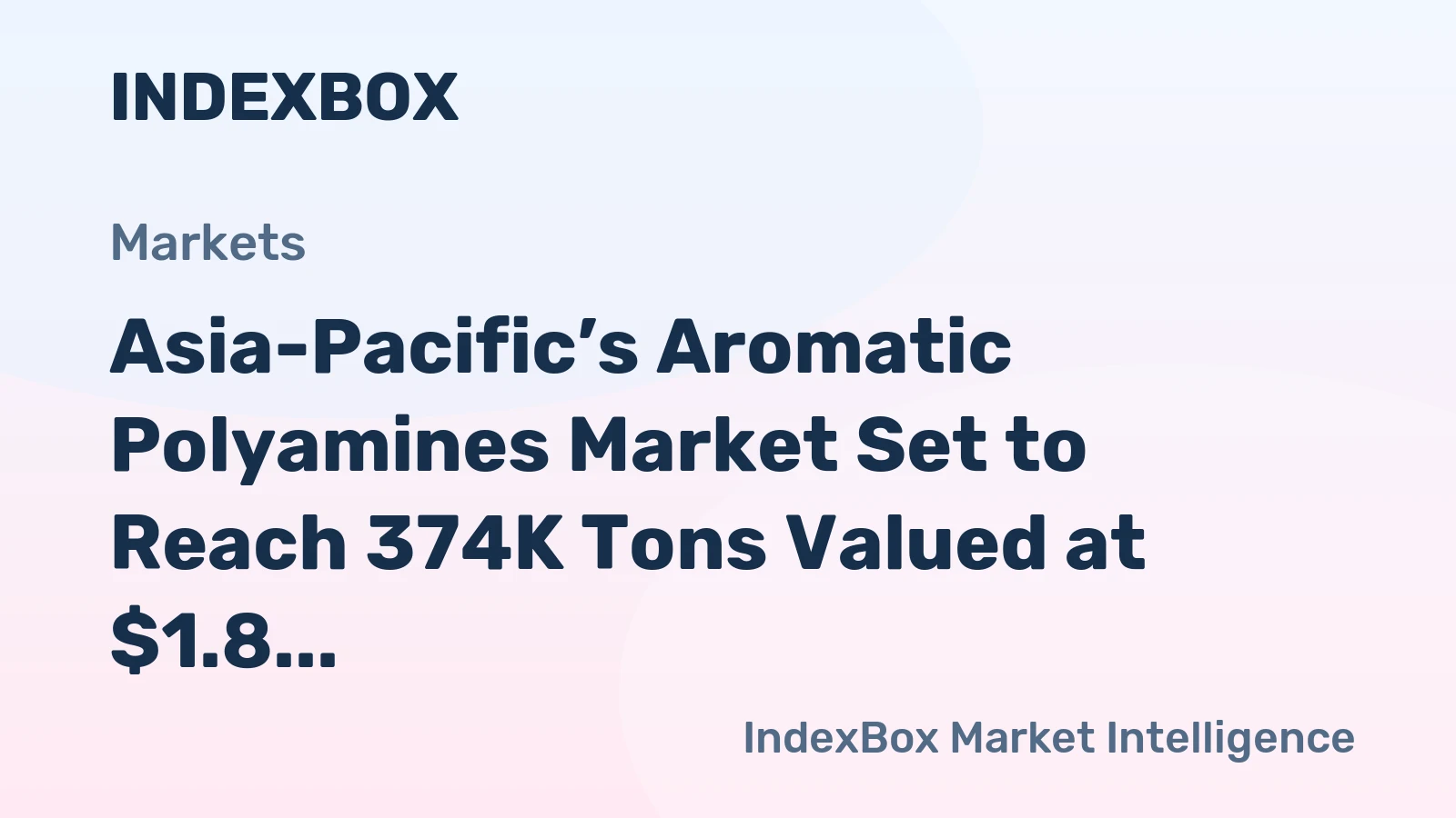 Asia-Pacific’s Aromatic Polyamines Market Set to Reach 374K Tons Valued at $1.8 Billion by 2035