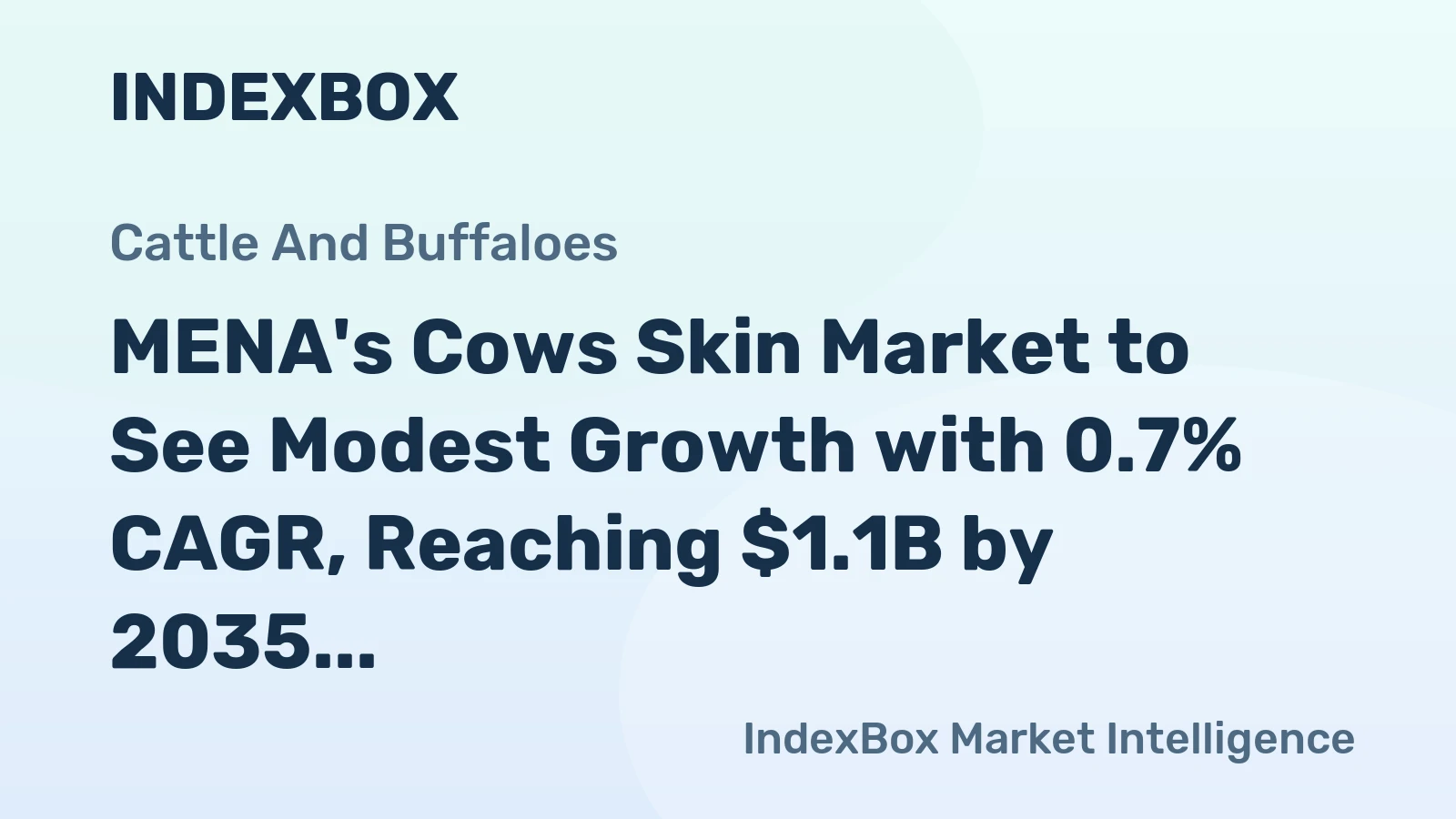 MENA's Cows Skin Market to See Modest Growth with 0.7% CAGR, Reaching $1.1B by 2035