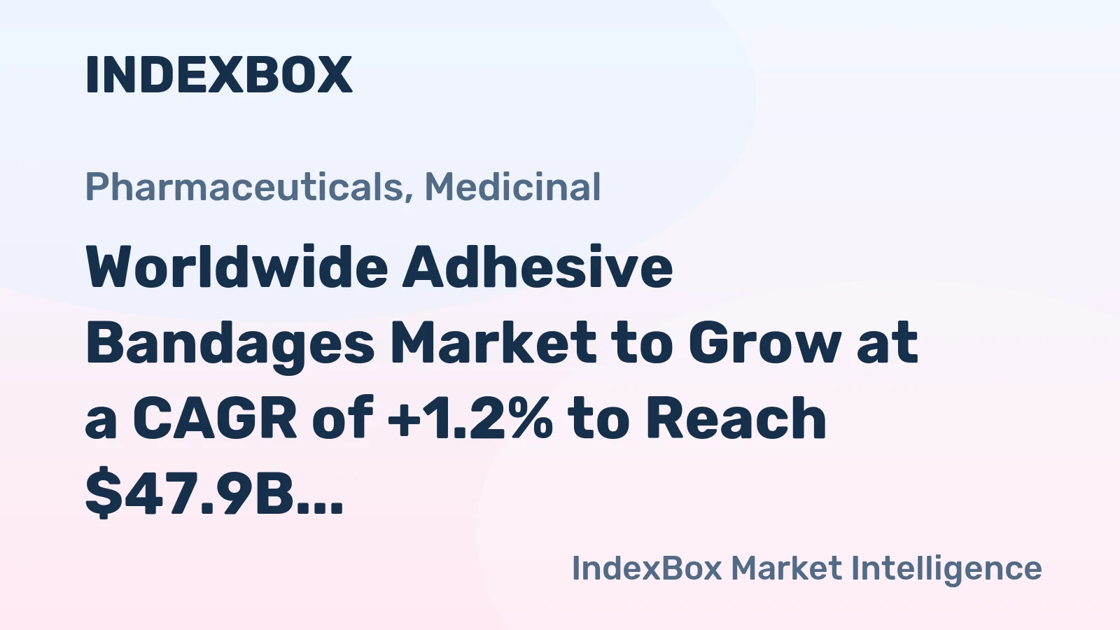 Worldwide Adhesive Bandages Market to Grow at a CAGR of +1.2% to Reach $47.9B by 2035
