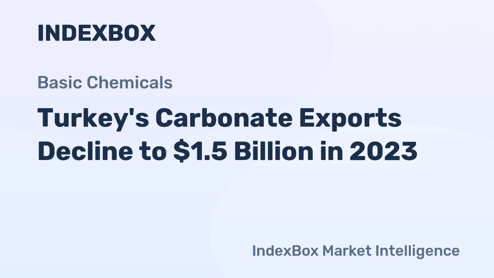 Turkey's Carbonate Exports Decline to $1.5 Billion in 2023