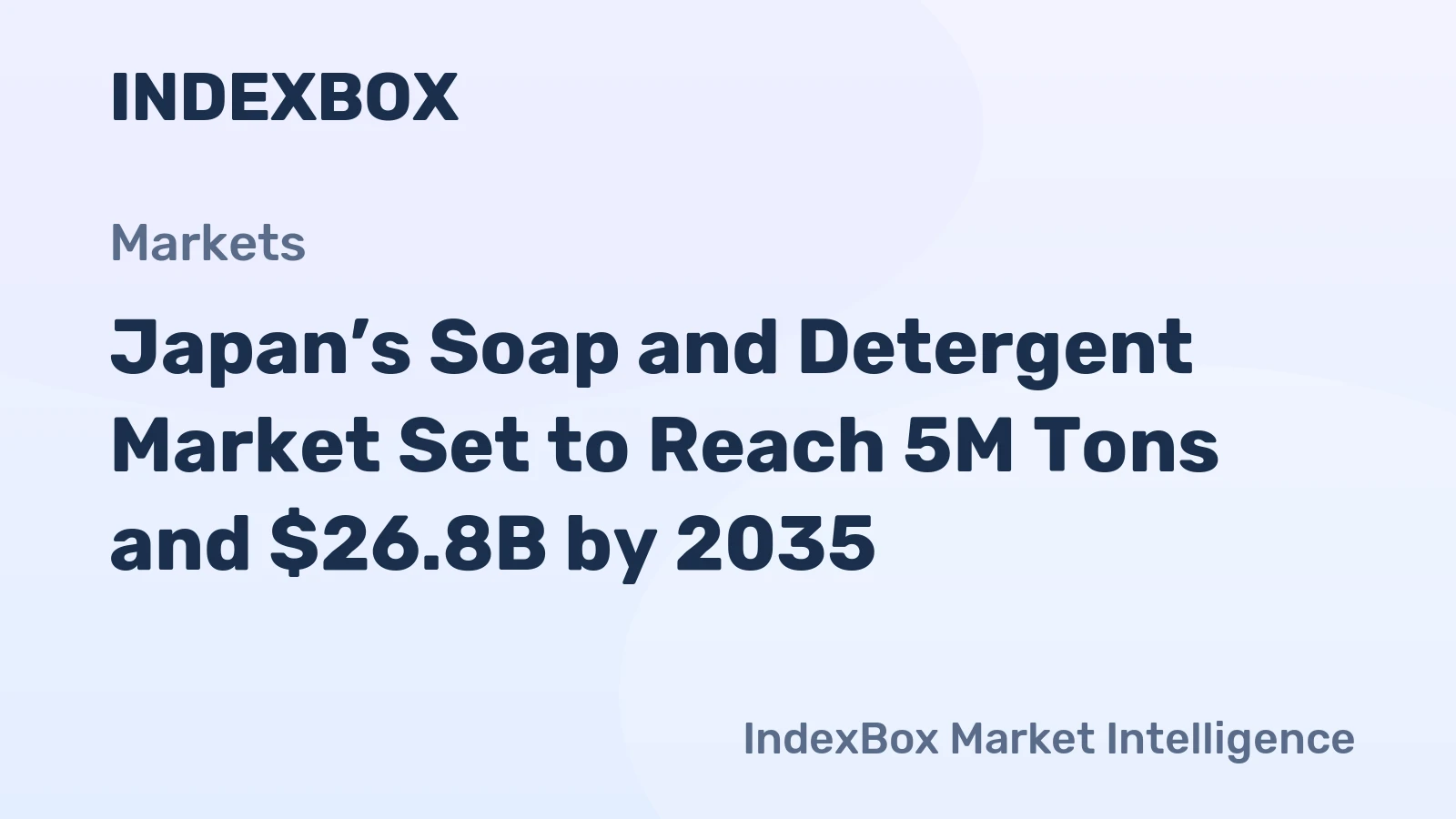 Japan’s Soap and Detergent Market Set to Reach 5M Tons and $26.8B by 2035