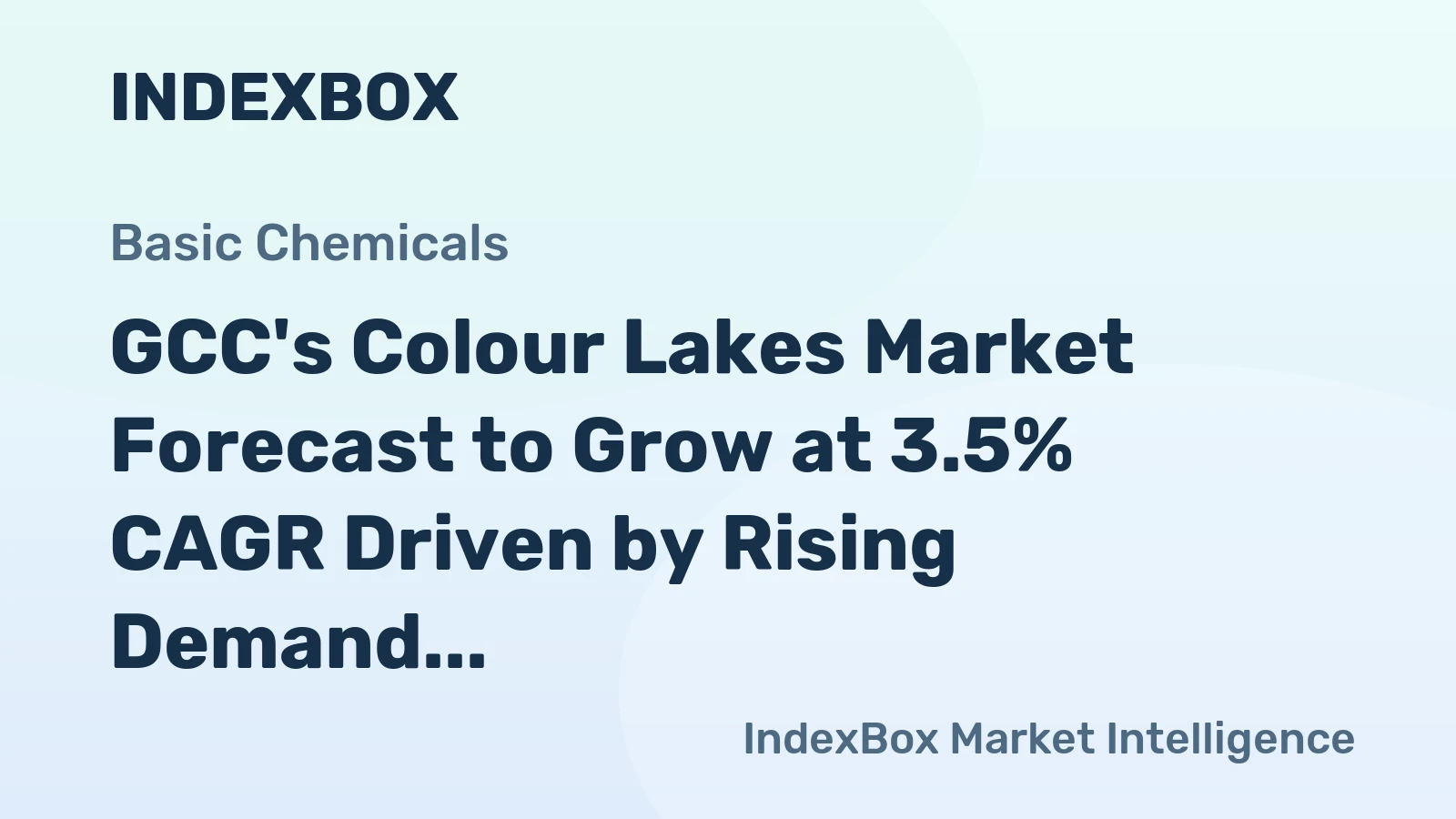 GCC's Colour Lakes Market Forecast to Grow at 3.5% CAGR Driven by Rising Demand