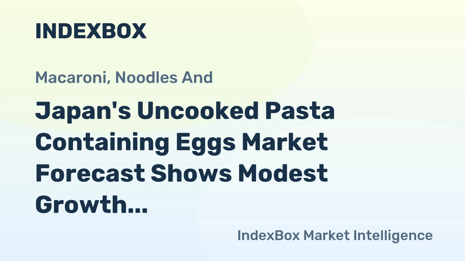 Japan's Uncooked Pasta Containing Eggs Market Forecast Shows Modest Growth with +0.2% Volume CAGR Through 2035