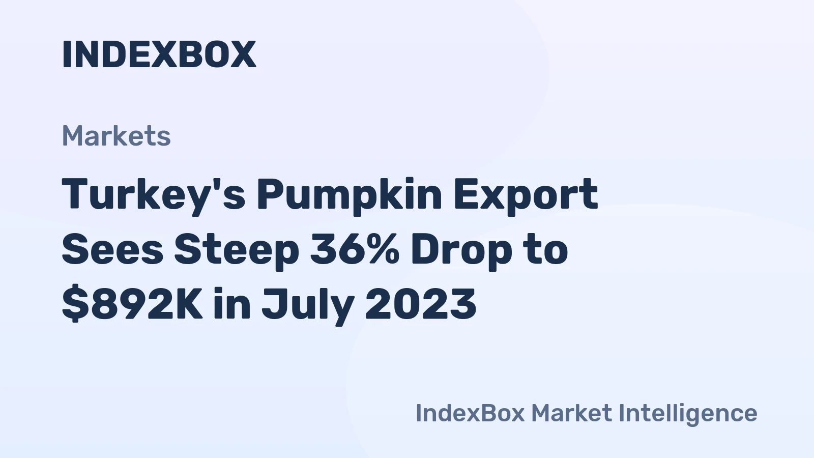 Turkey's Pumpkin Export Sees Steep 36% Drop to $892K in July 2023