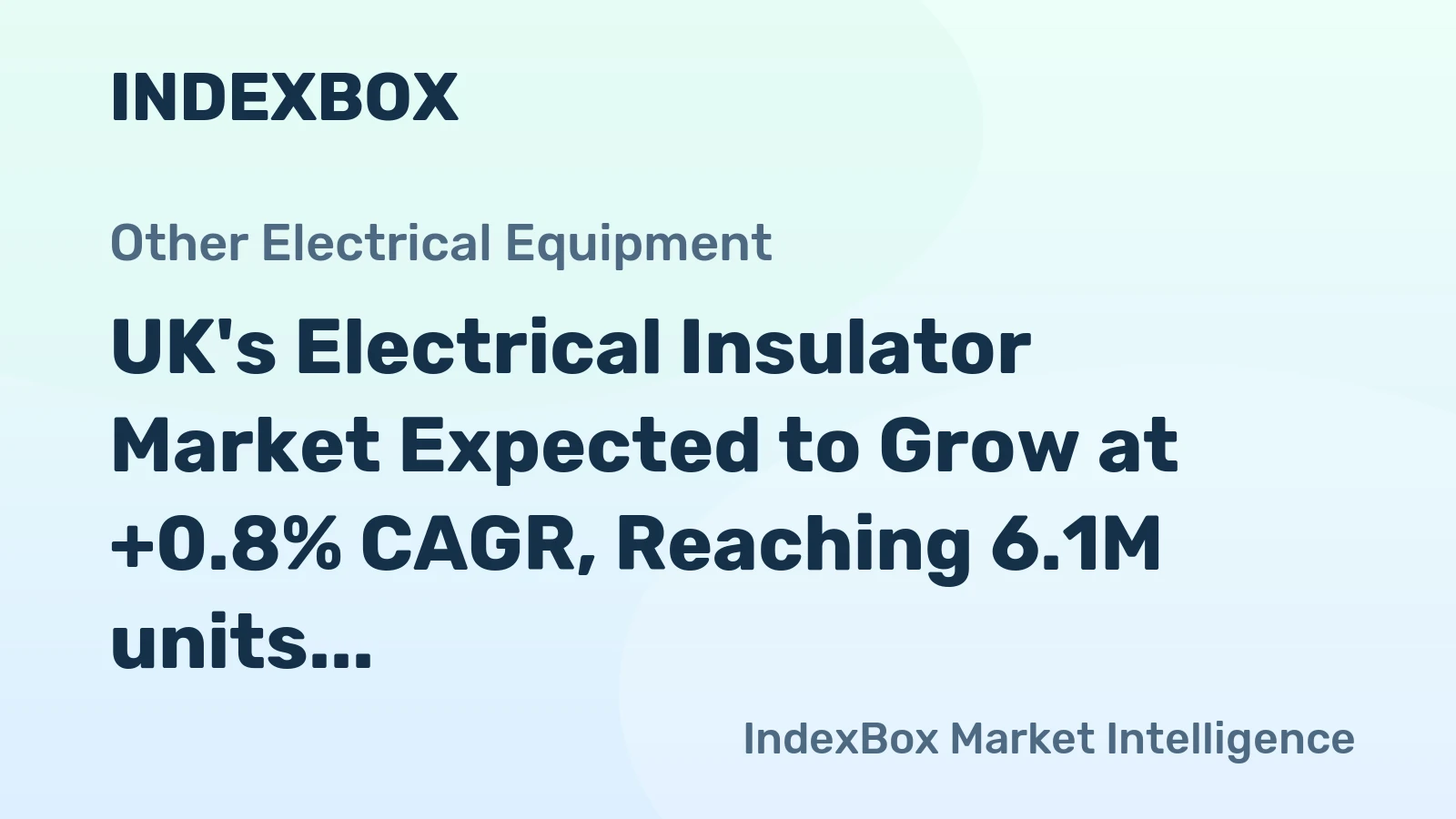 UK's Electrical Insulator Market Expected to Grow at +0.8% CAGR, Reaching 6.1M units by 2035