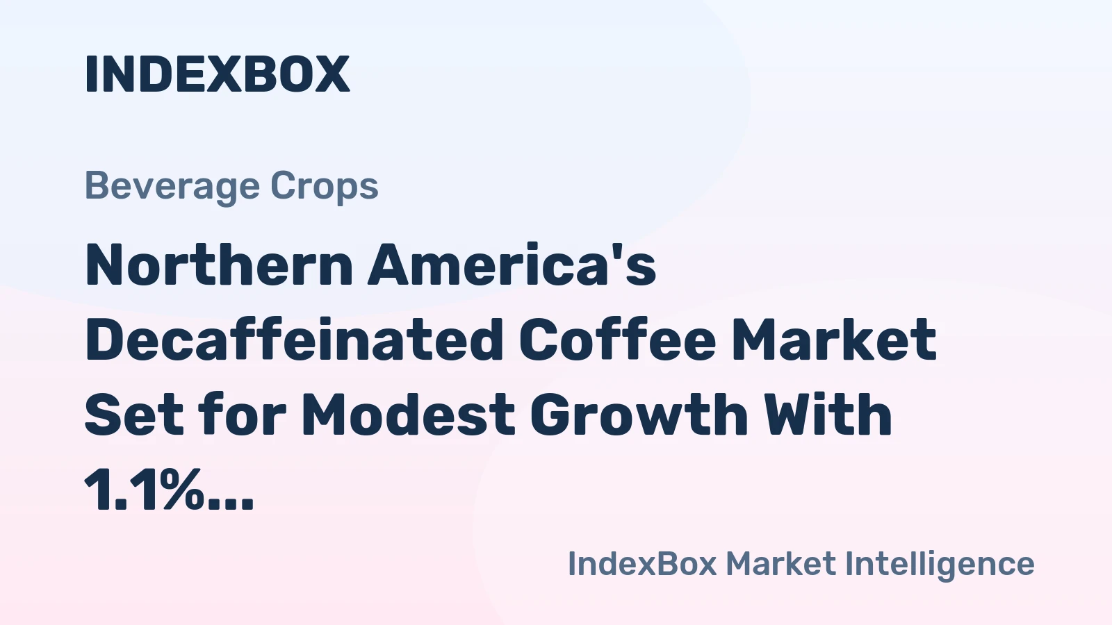 Northern America's Decaffeinated Coffee Market Set for Modest Growth With 1.1% CAGR Through 2035