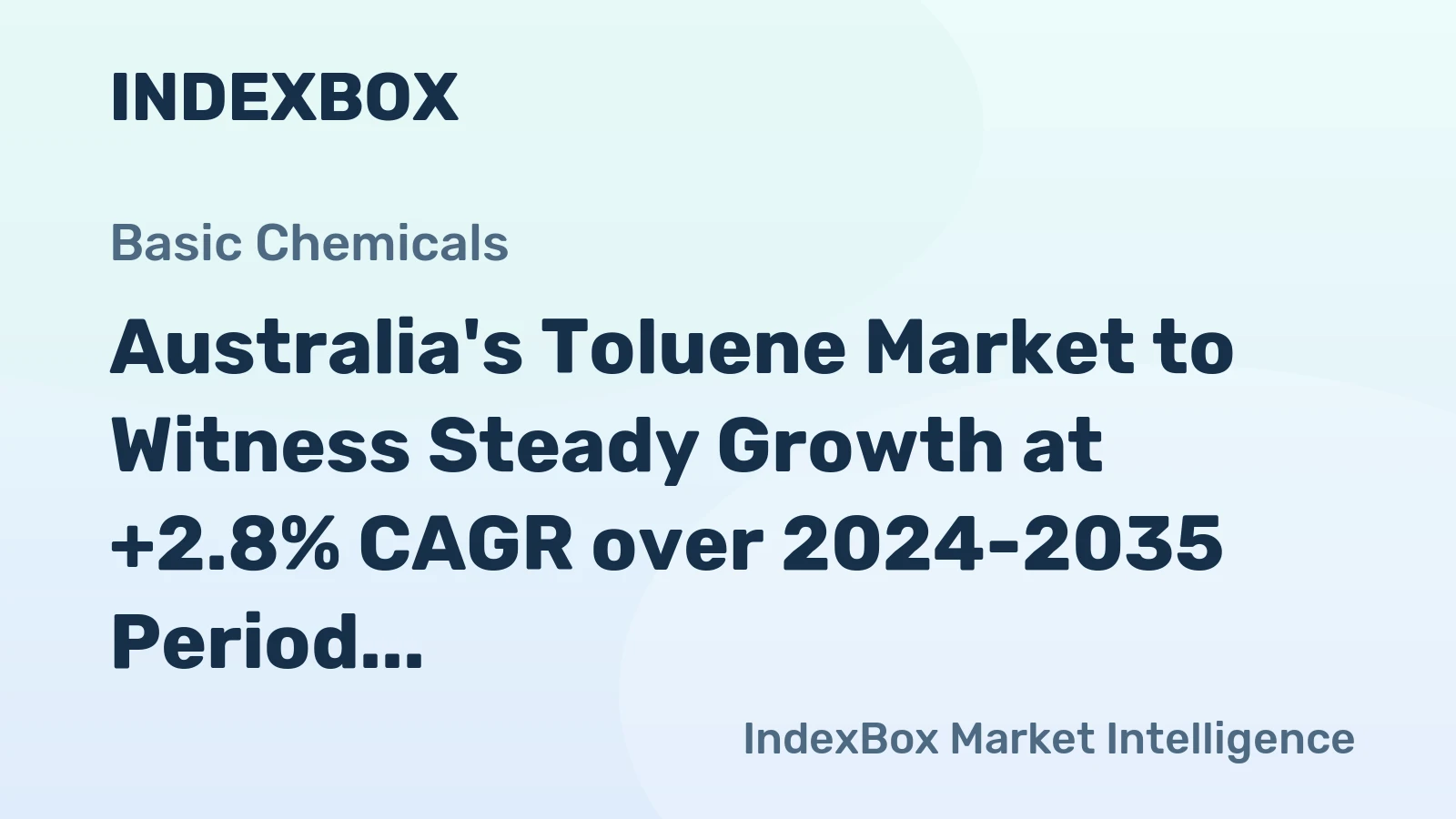 Australia's Toluene Market to Witness Steady Growth at +2.8% CAGR over 2024-2035 Period