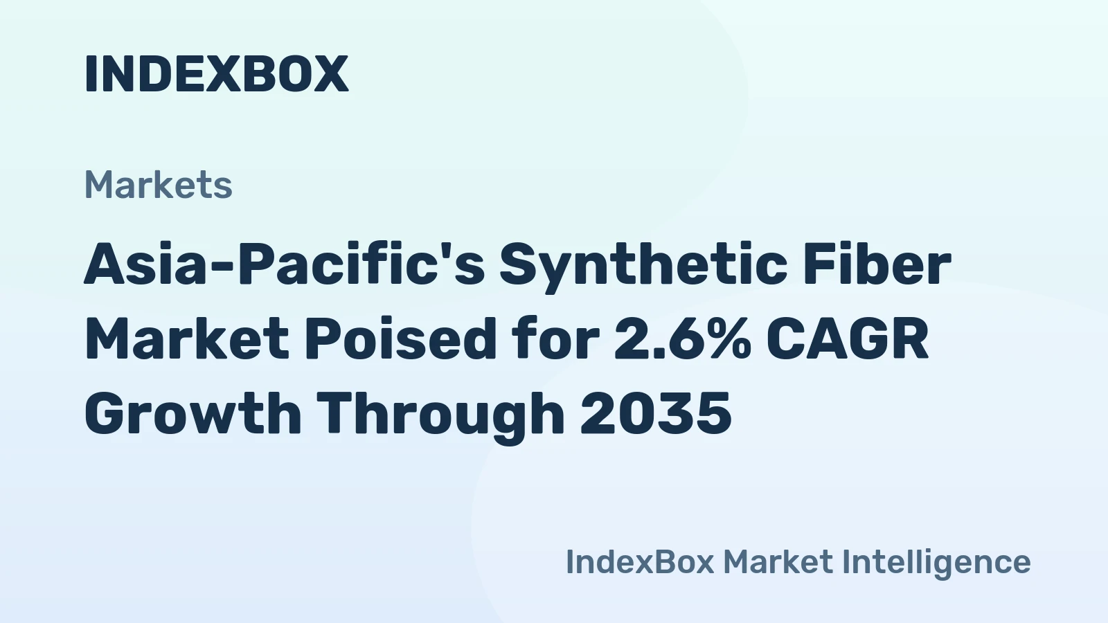 Asia-Pacific's Synthetic Fiber Market Poised for 2.6% CAGR Growth Through 2035