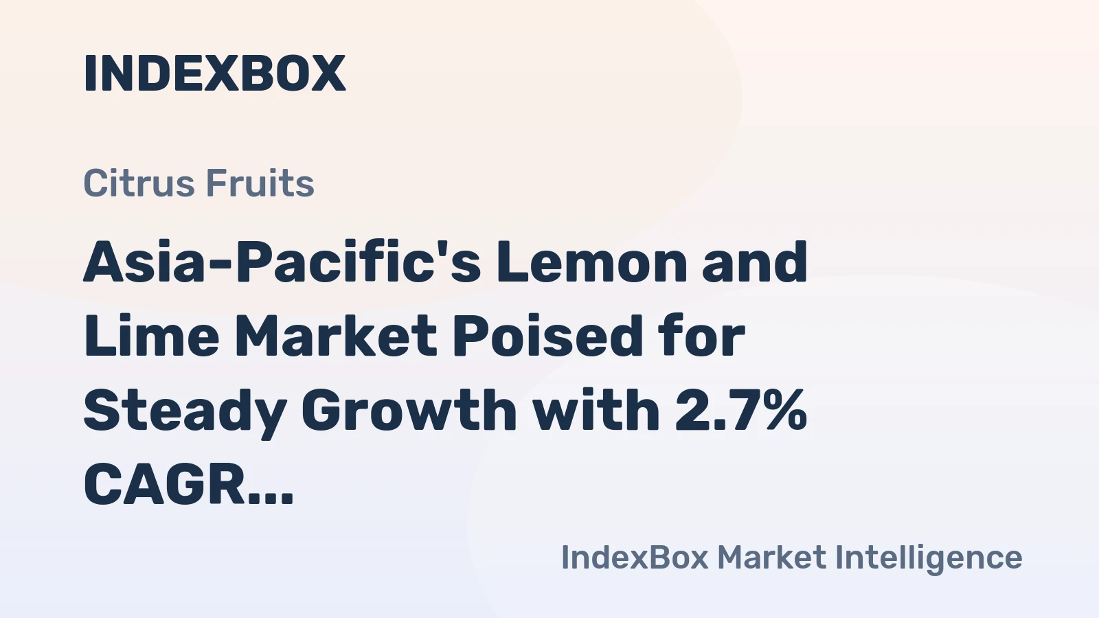Asia-Pacific's Lemon and Lime Market Poised for Steady Growth with 2.7% CAGR Through 2035