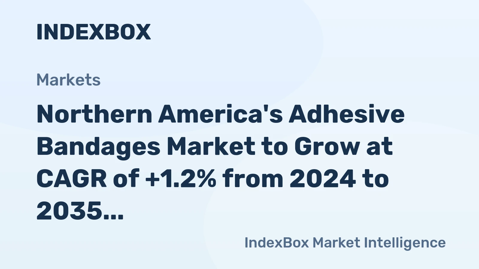 Northern America's Adhesive Bandages Market to Grow at CAGR of +1.2% from 2024 to 2035, Reaching $5.5B by End of 2035