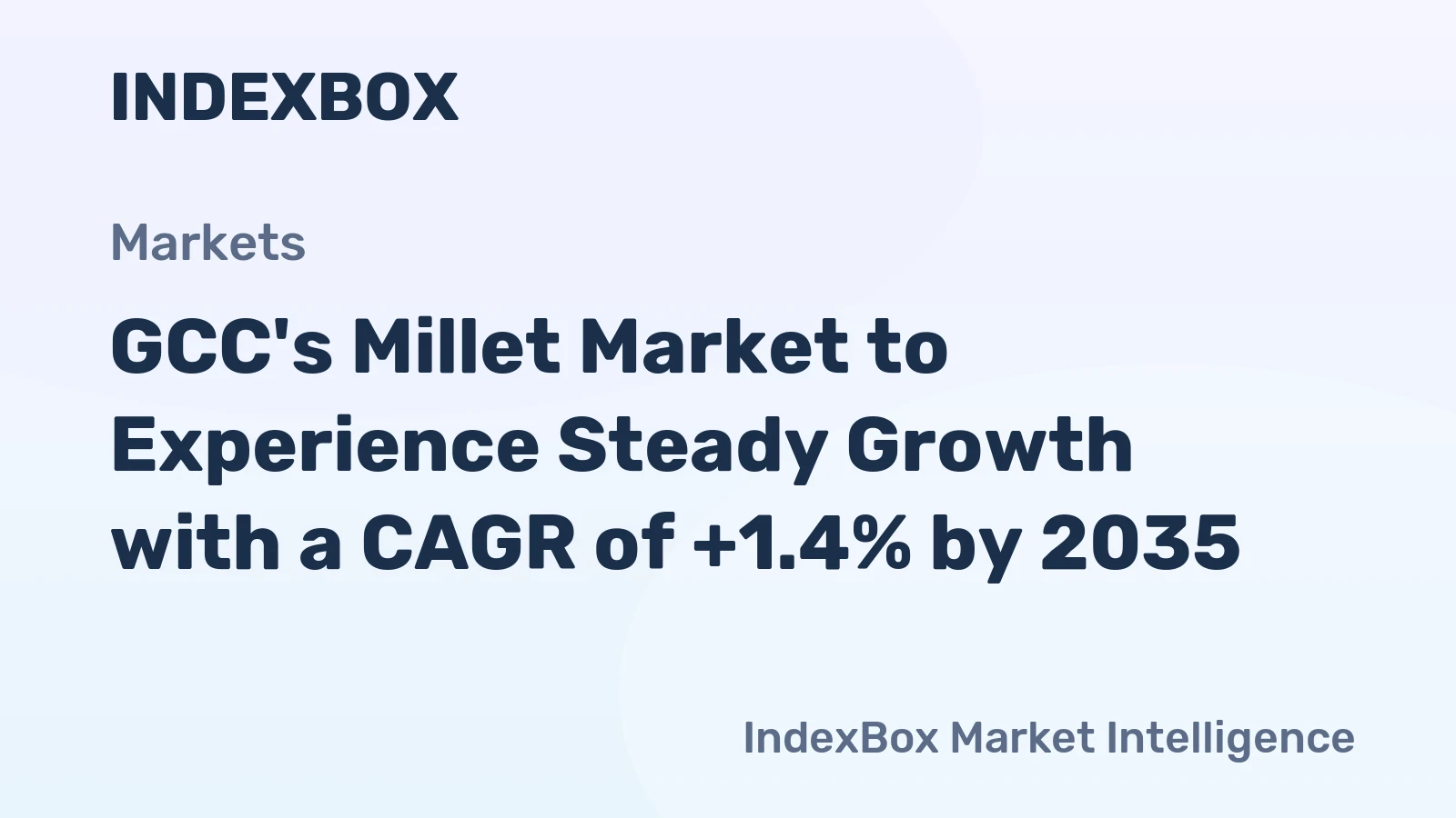 GCC's Millet Market to Experience Steady Growth with a CAGR of +1.4% by 2035